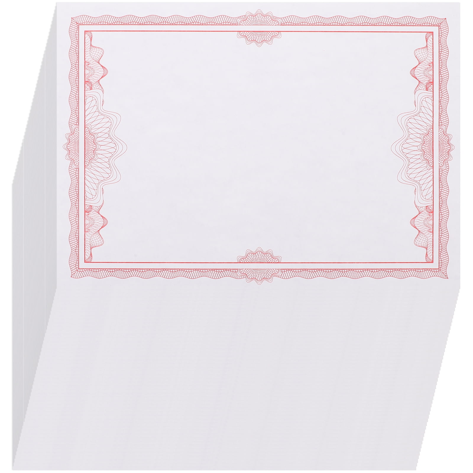 Worgeous 50 Sheets Student Blank Certificates Award Paper Office Red ...