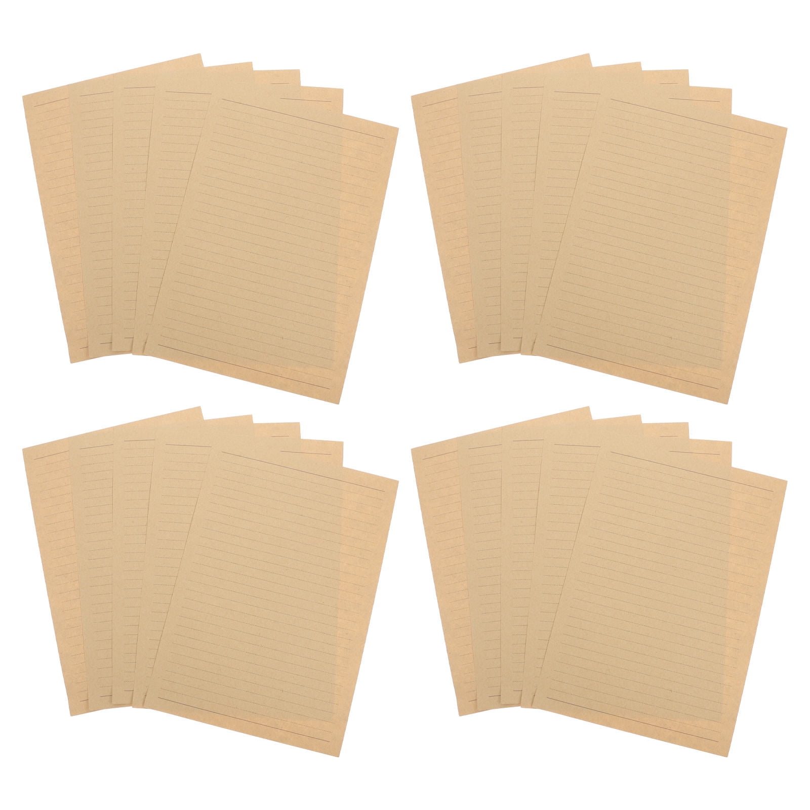 Worgeous 50 Sheets Vintage Letter Writing Paper Lined Kraft Paper For ...