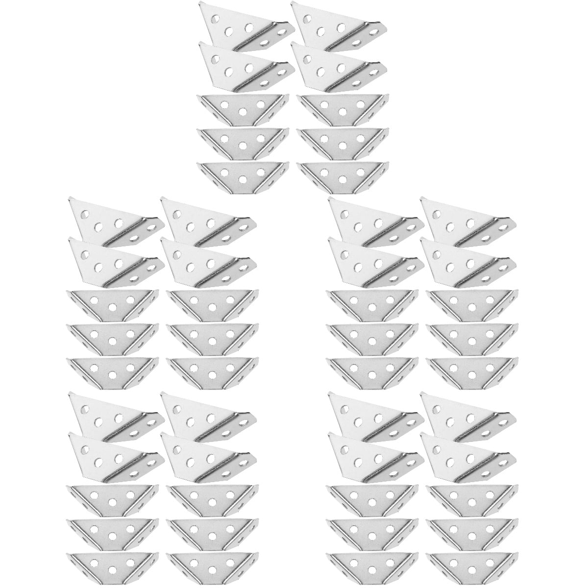 Worgeous 50 pcs Corner Brackets Metal Braces Angle Bracket Trapeziform ...