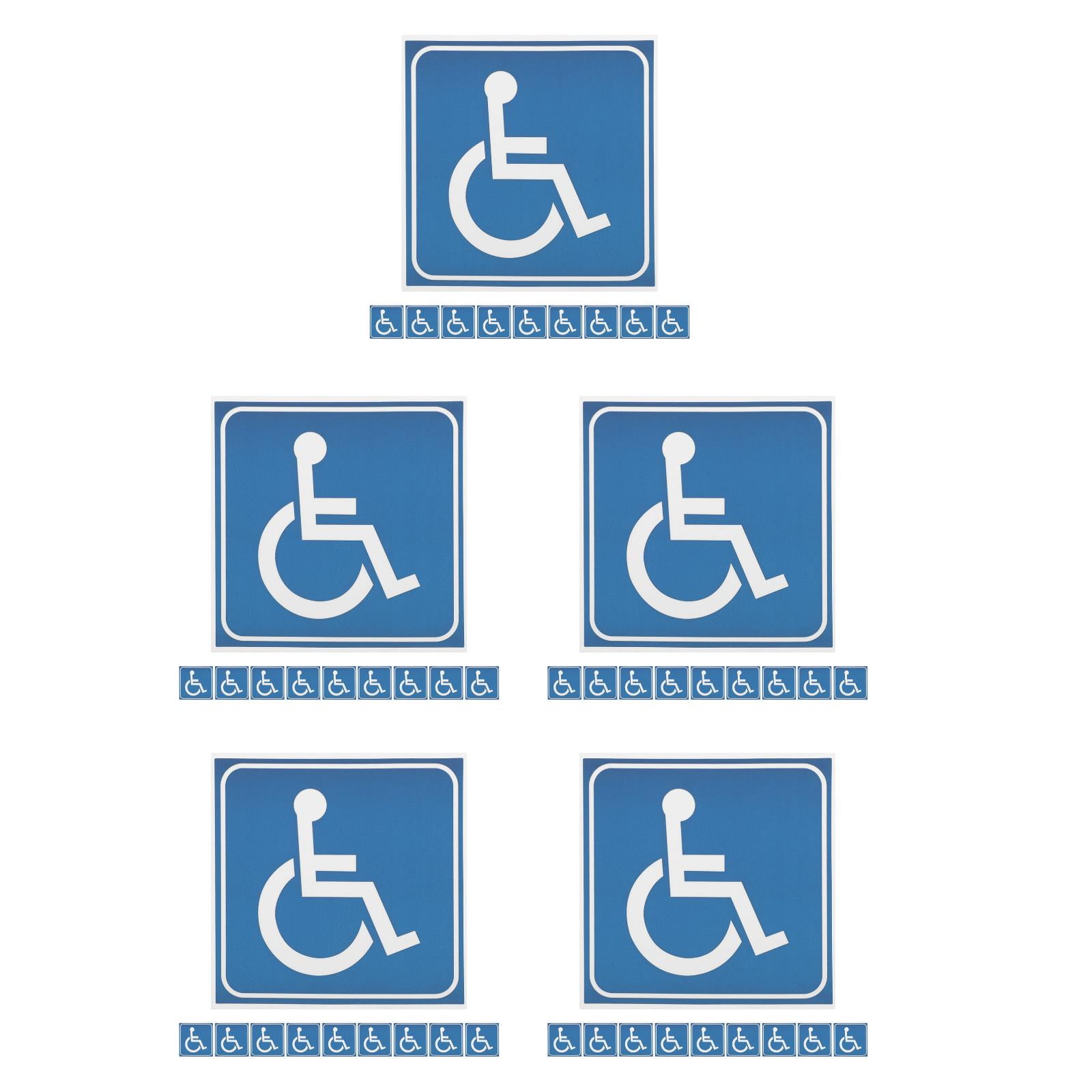 Worgeous 50 pcs Disabled Wheelchair Accessible Sign For Car Window ...