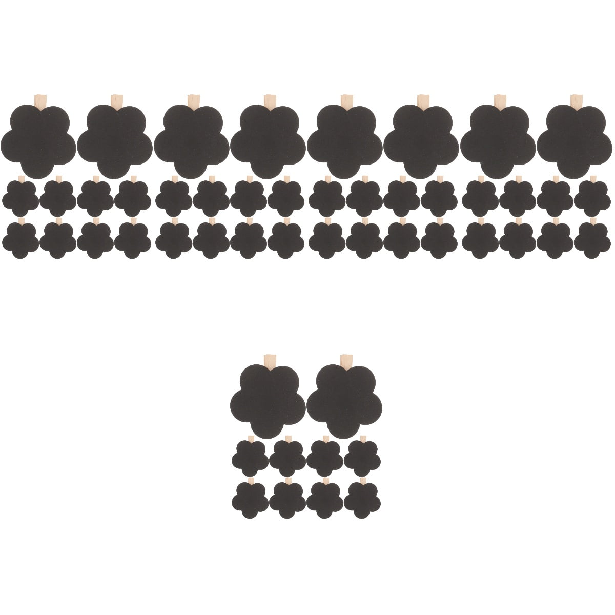 Worgeous 50 pcs Mini Blackboard Clips Mini Chalkboard Clamps Wooden ...