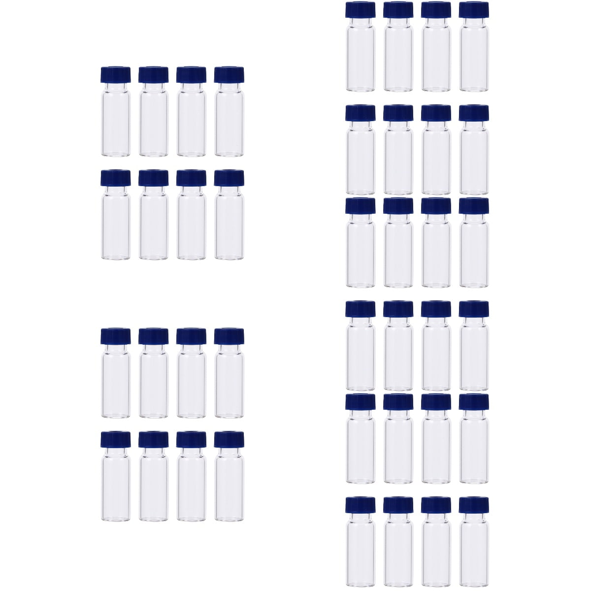 Worgeous 500 pcs 1.5ml/2ml Clear Liquid Sampling Sample Glass Bottles Vials with Screwcap ...