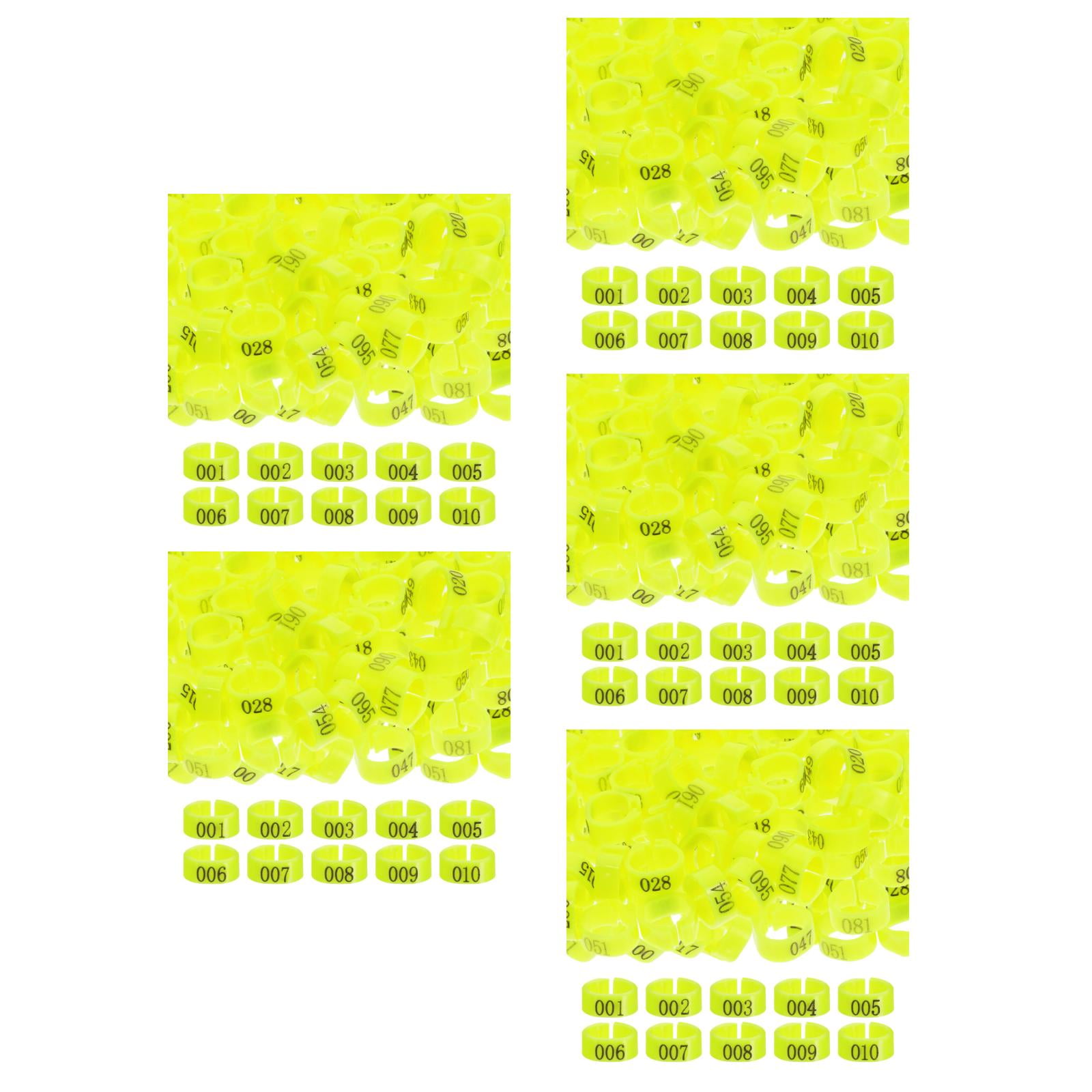 Worgeous 500 pcs Numbered Bird Leg Bands Pigeon Identification Rings ...