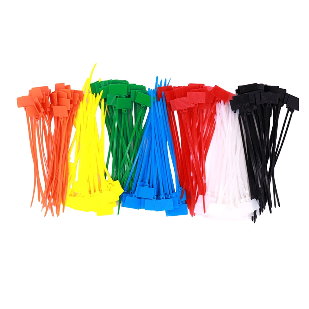 Worgeous 500pcs Nylon Cable Labels Flexible Cable Organizers ...