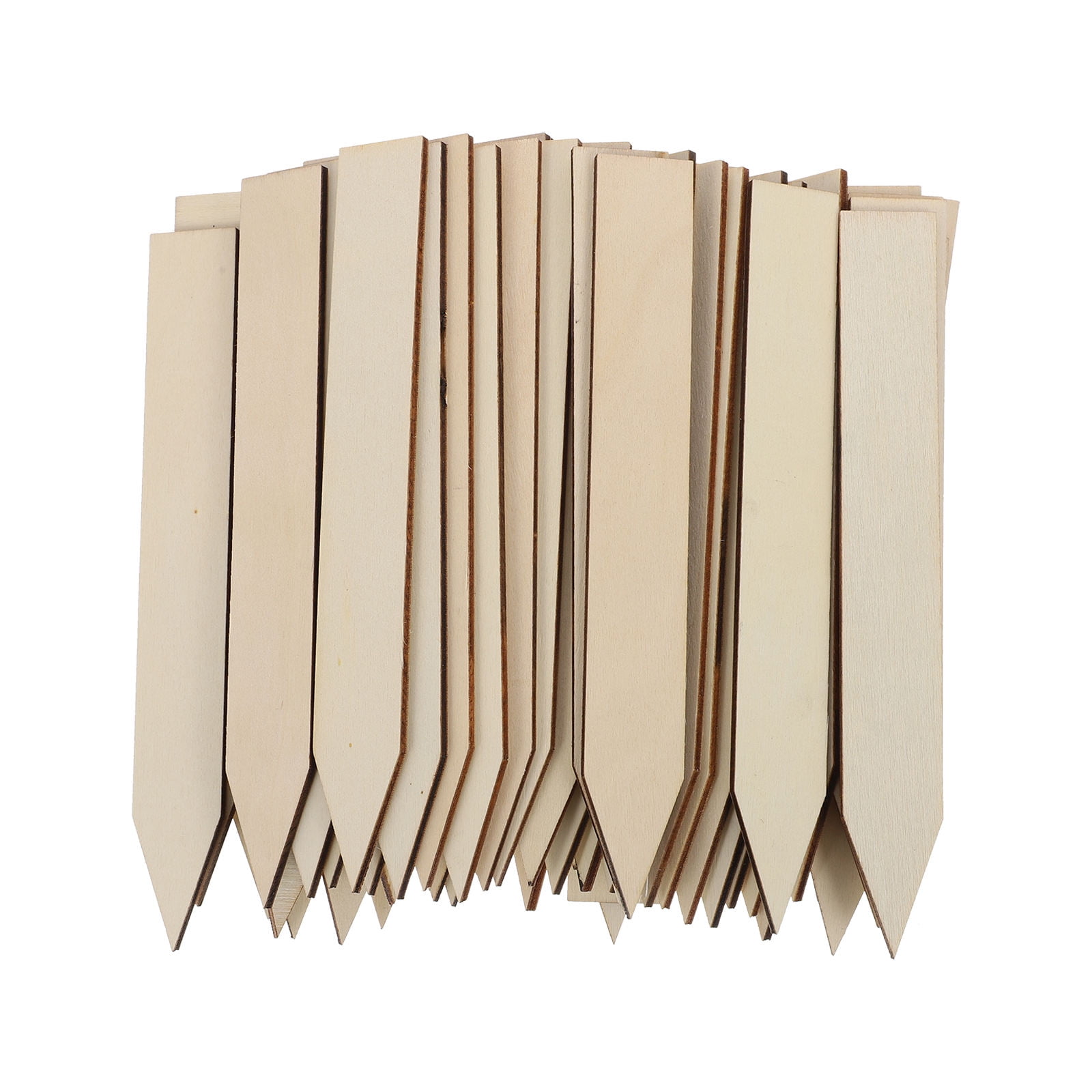 Worgeous 50PCS Beige Wooden Garden Plant Tags for Labeling Potted ...
