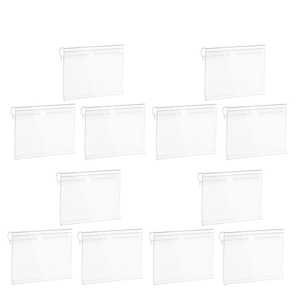 50PCS Clear PVC Label Holders for Wire Shelves Transparent Supermarket ...