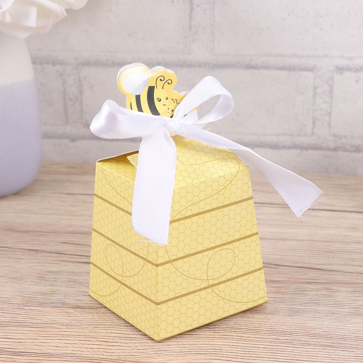 Worgeous 50Pcs Paper Baby Beehive Bowknot Favor Candy Boxes Shower ...