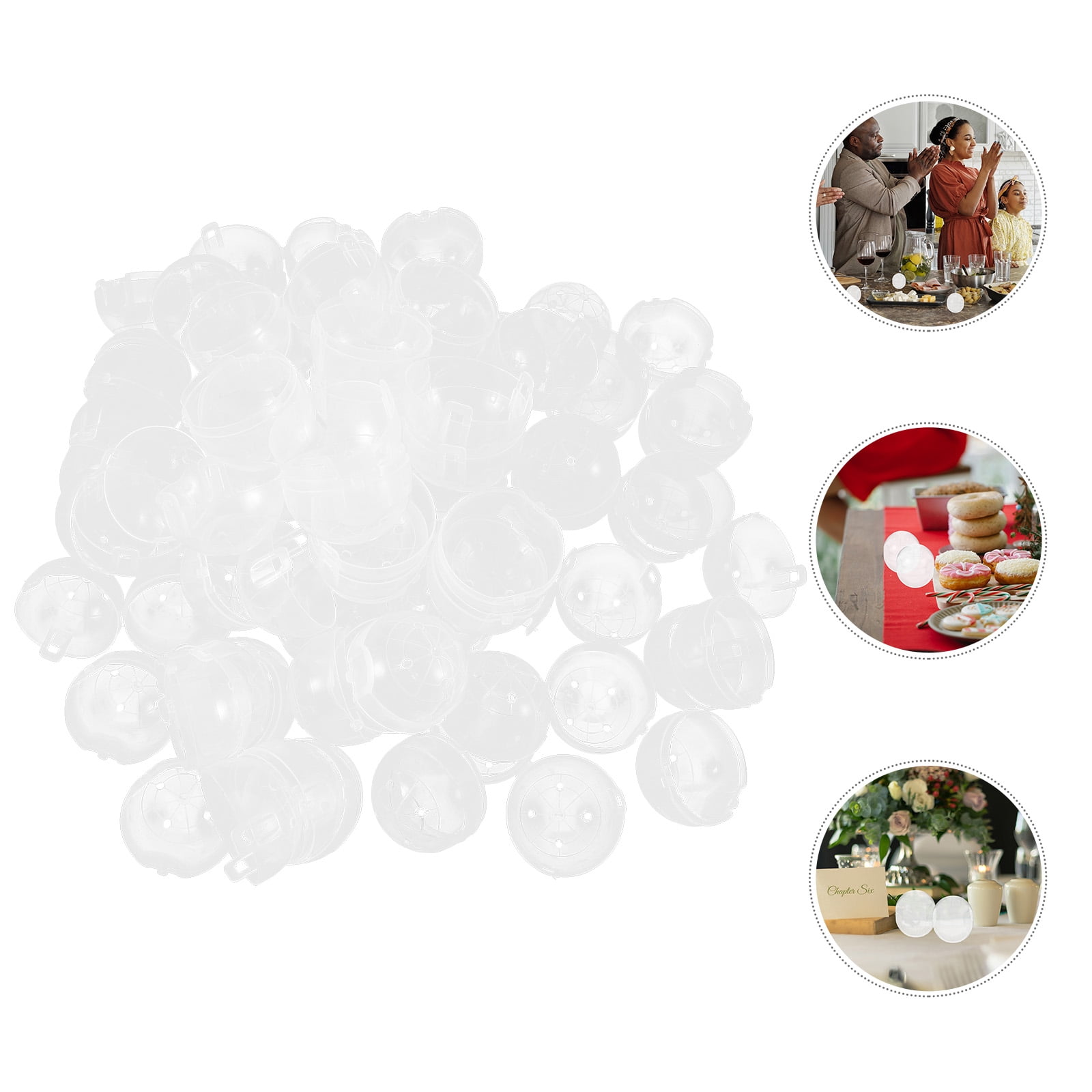 Worgeous 50Pcs Vending Machine Capsules Plastic Empty Candy Gift ...