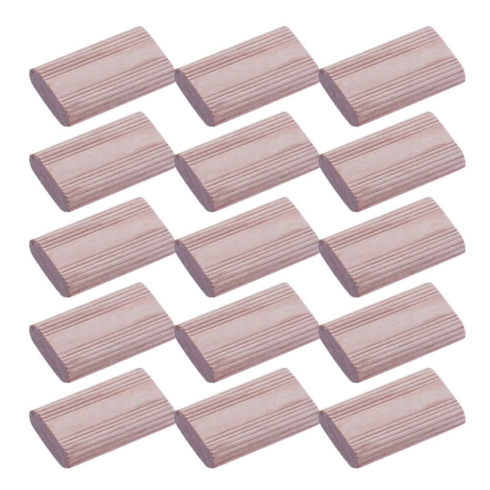Worgeous 50Pcs Wooden Dowel Blocks Domino Tenons Wood Grooved Block ...