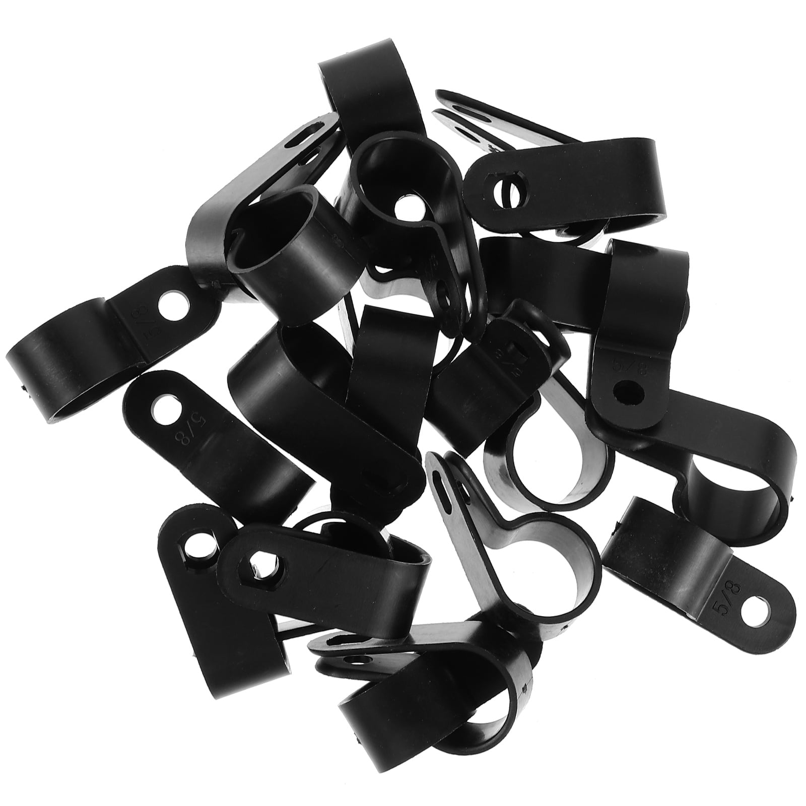 Worgeous Cable Wire Clamp Cord Clips for Wall Black Nylon 50Pack For ...