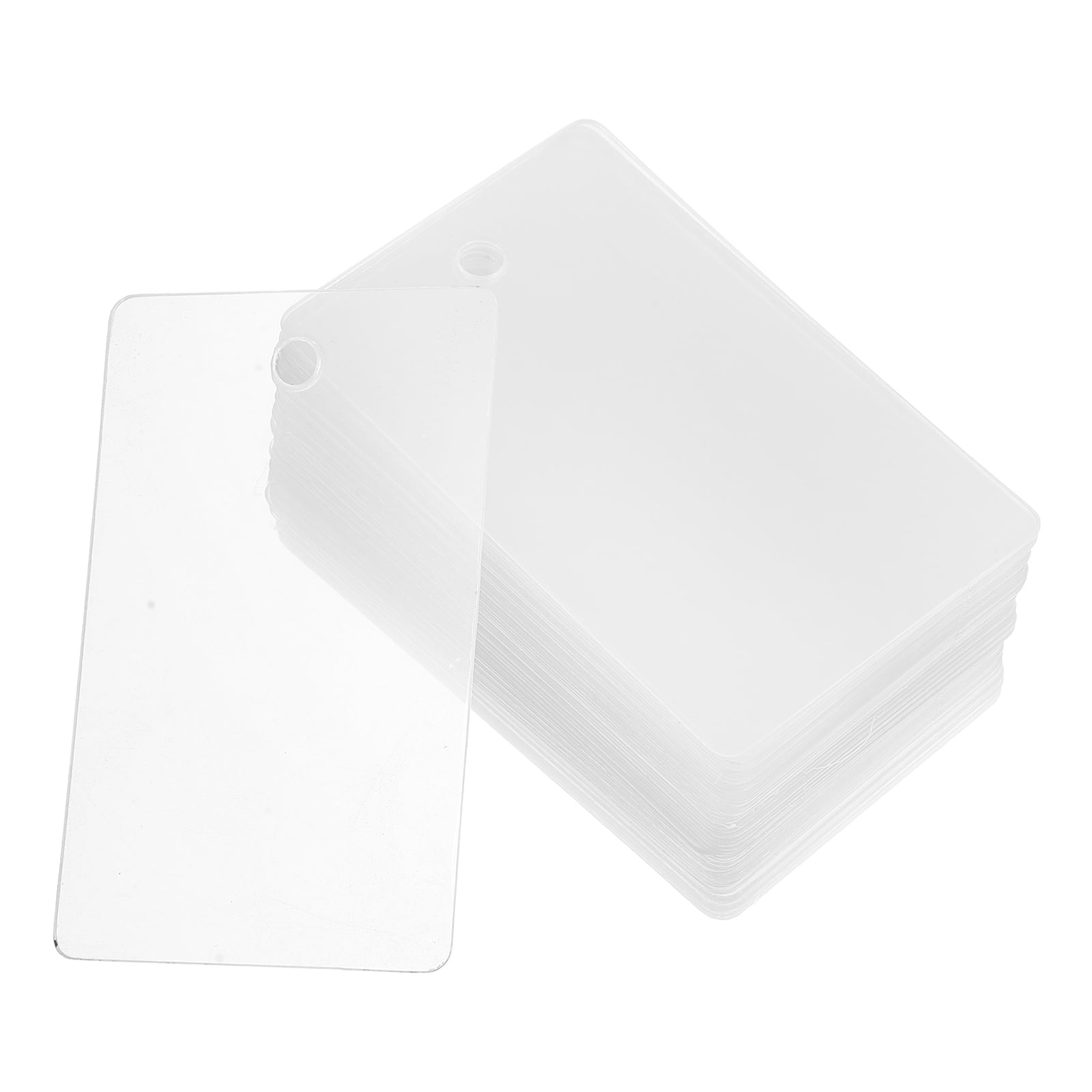 50pcs Transparent PVC Blank Cards with Hole for Retail Jewelry Labeling ...