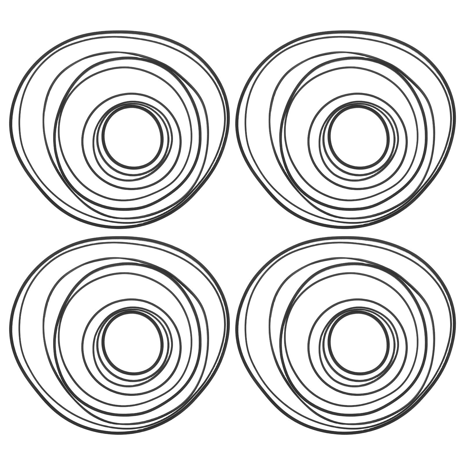 Worgeous 50pcs Cassette Repair Rubber Drive Belts For Cassette Recorder ...