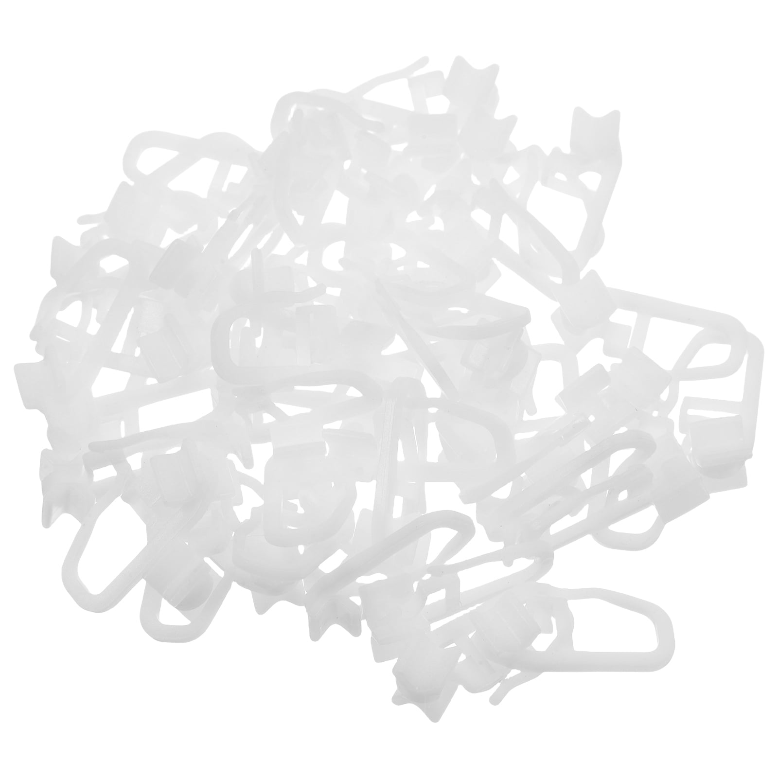 Worgeous 50pcs Curtain Glider Roller Hooks Quiet Sliding Curtain Track ...