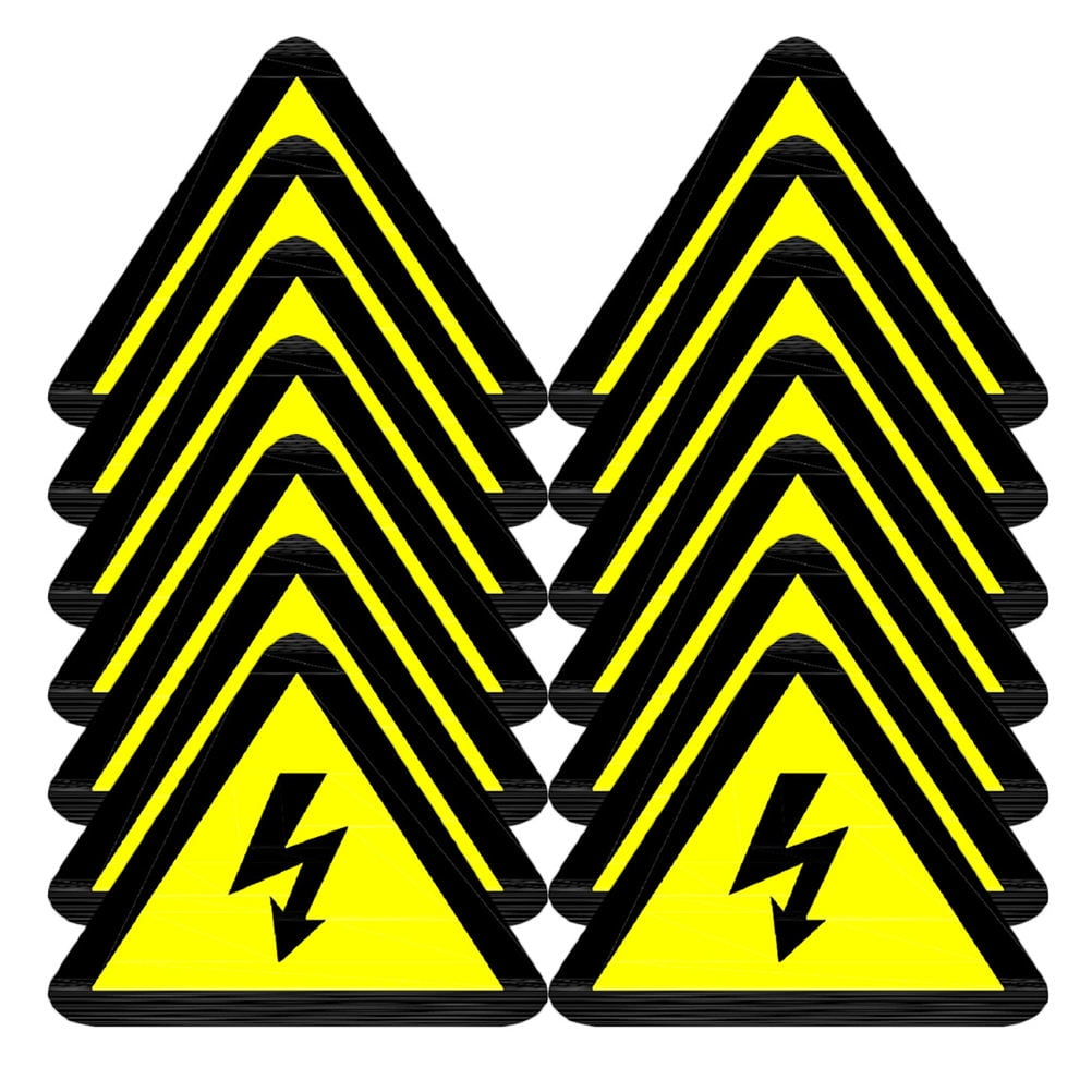 Worgeous 50pcs High Voltage Safety Labels Triangle high voltage Warning ...