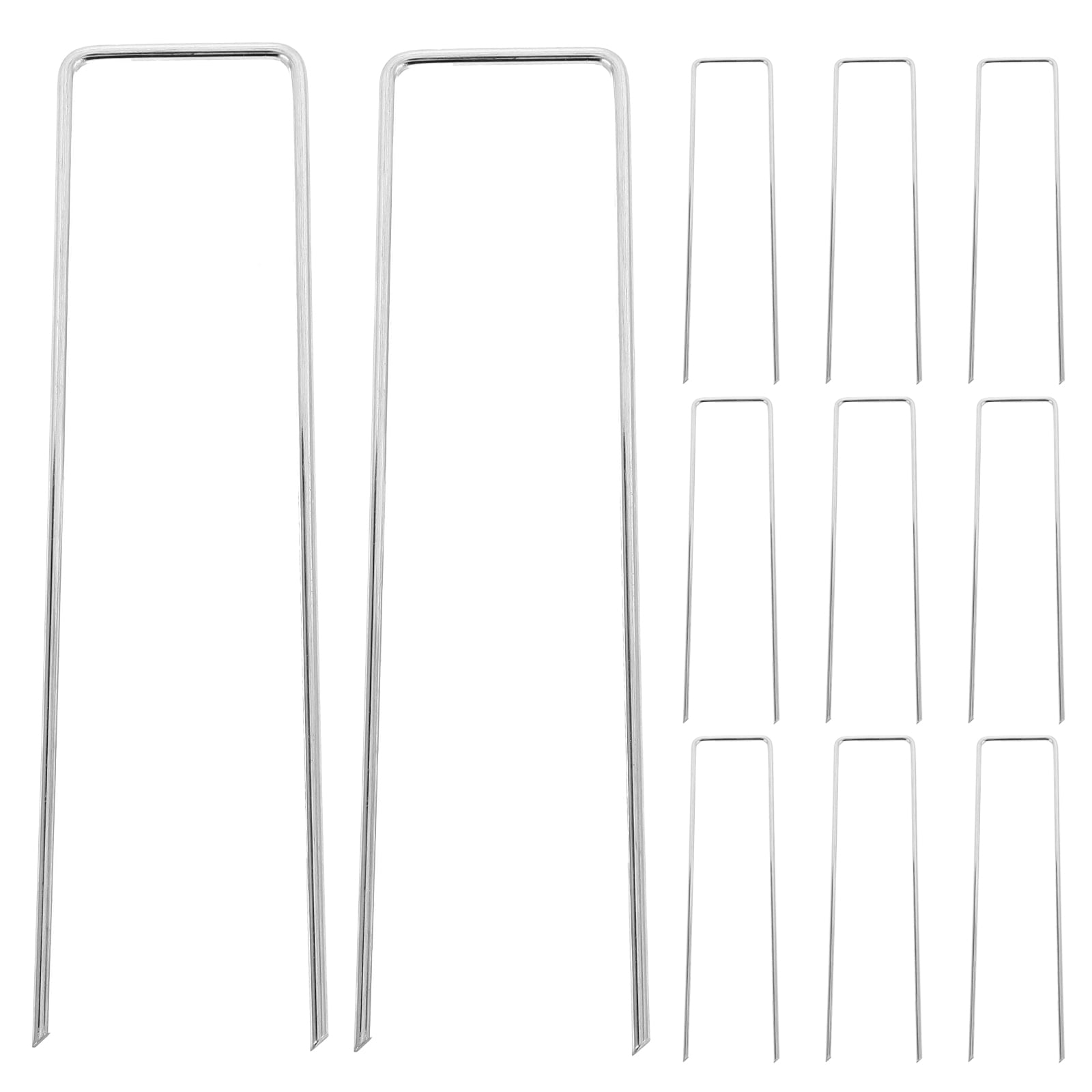 Worgeous 50pcs Metal Garden Stakes Pegs for Landscape Fabric Barrier ...