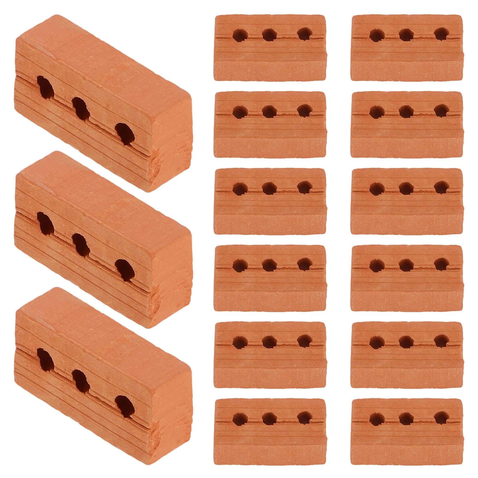 Worgeous 50pcs Miniature Bricks Realistic Fake Bricks Dollhouse ...