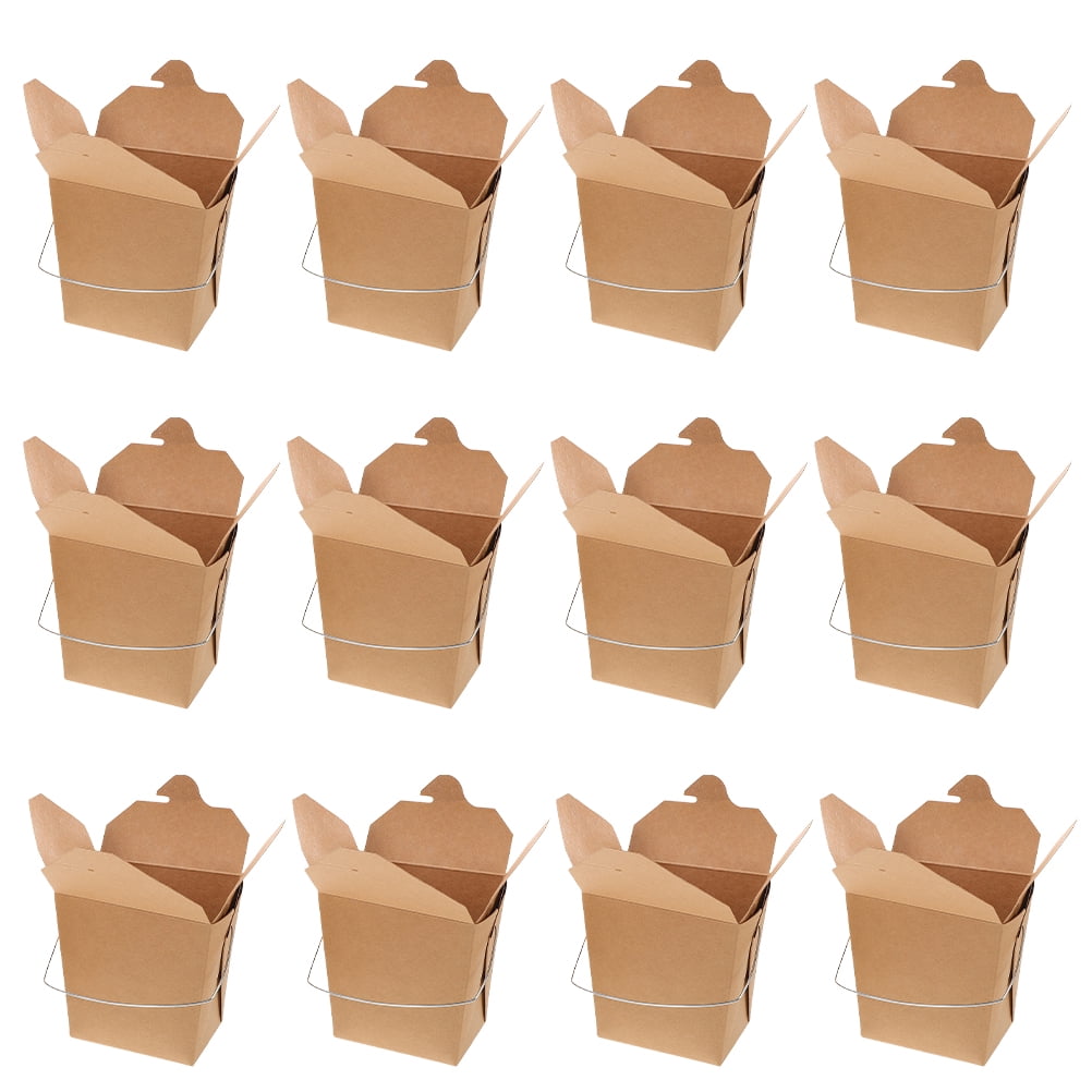 WHAMVOX Small Food Packaging Boxes for Travel Khaki Paper Boxes with ...