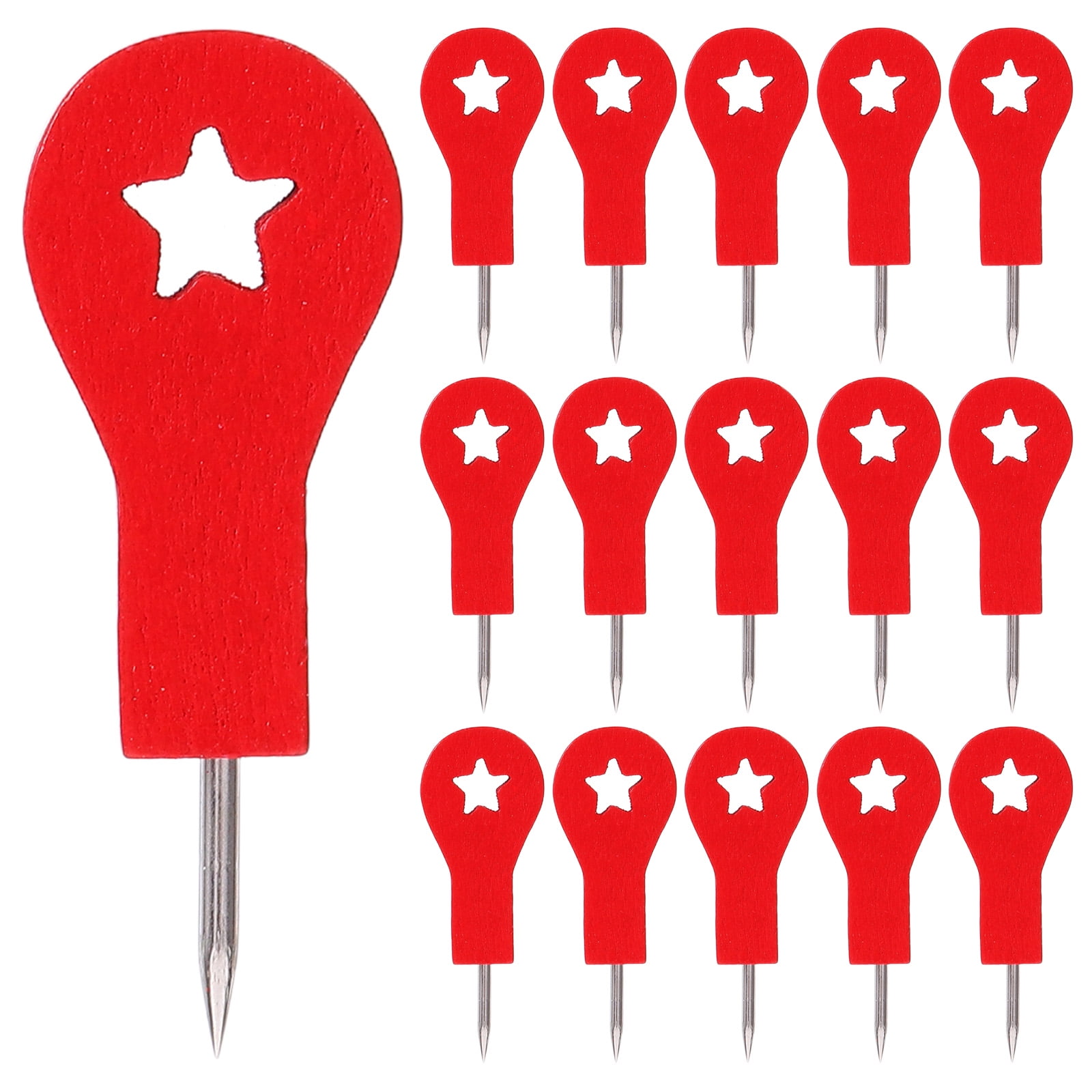 Worgeous 50pcs Red Wooden Arrow Map Pins For Cork Boards And Bulletin ...