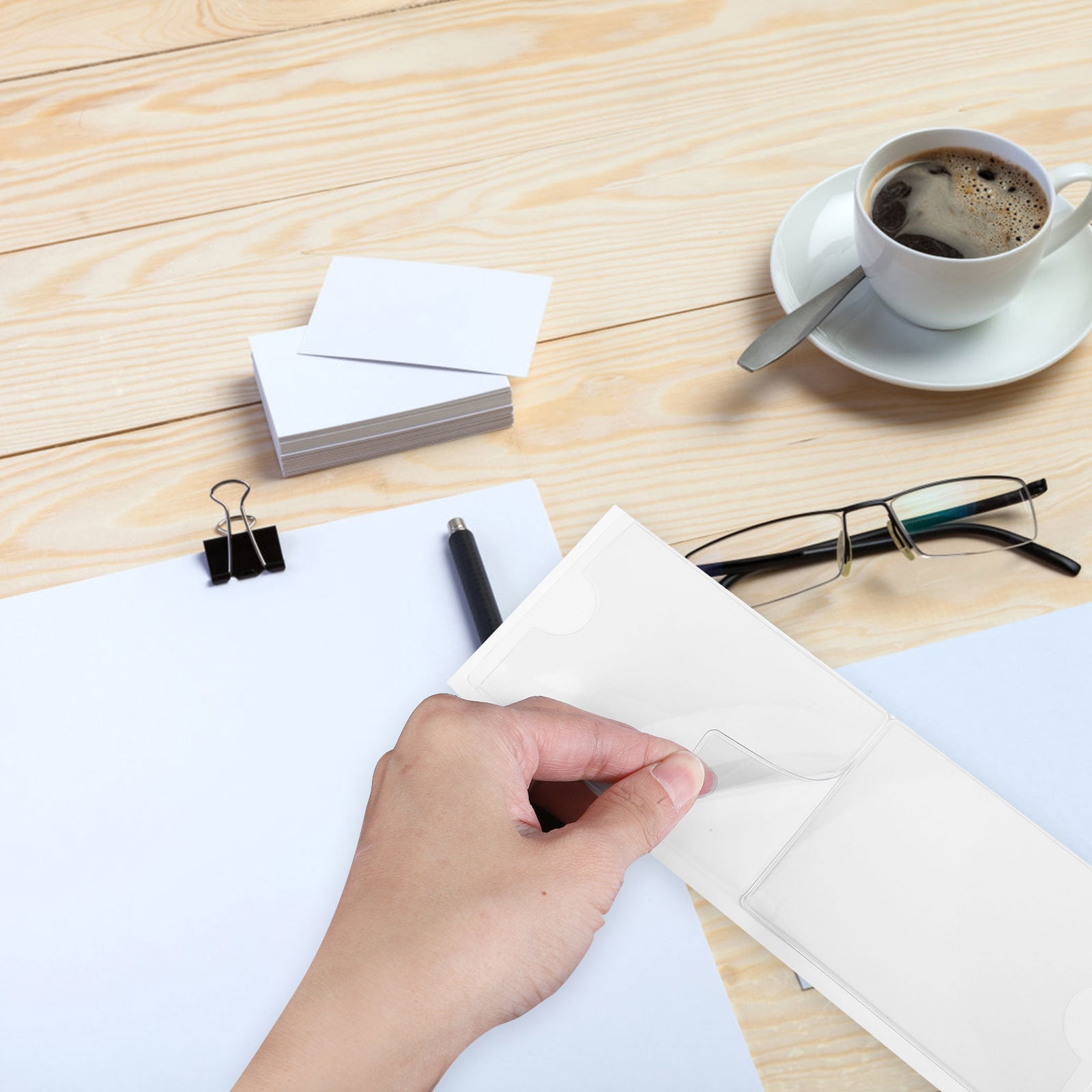 Worgeous 50pcs Self Adhesive Label Holders Self Stick Index Card ...