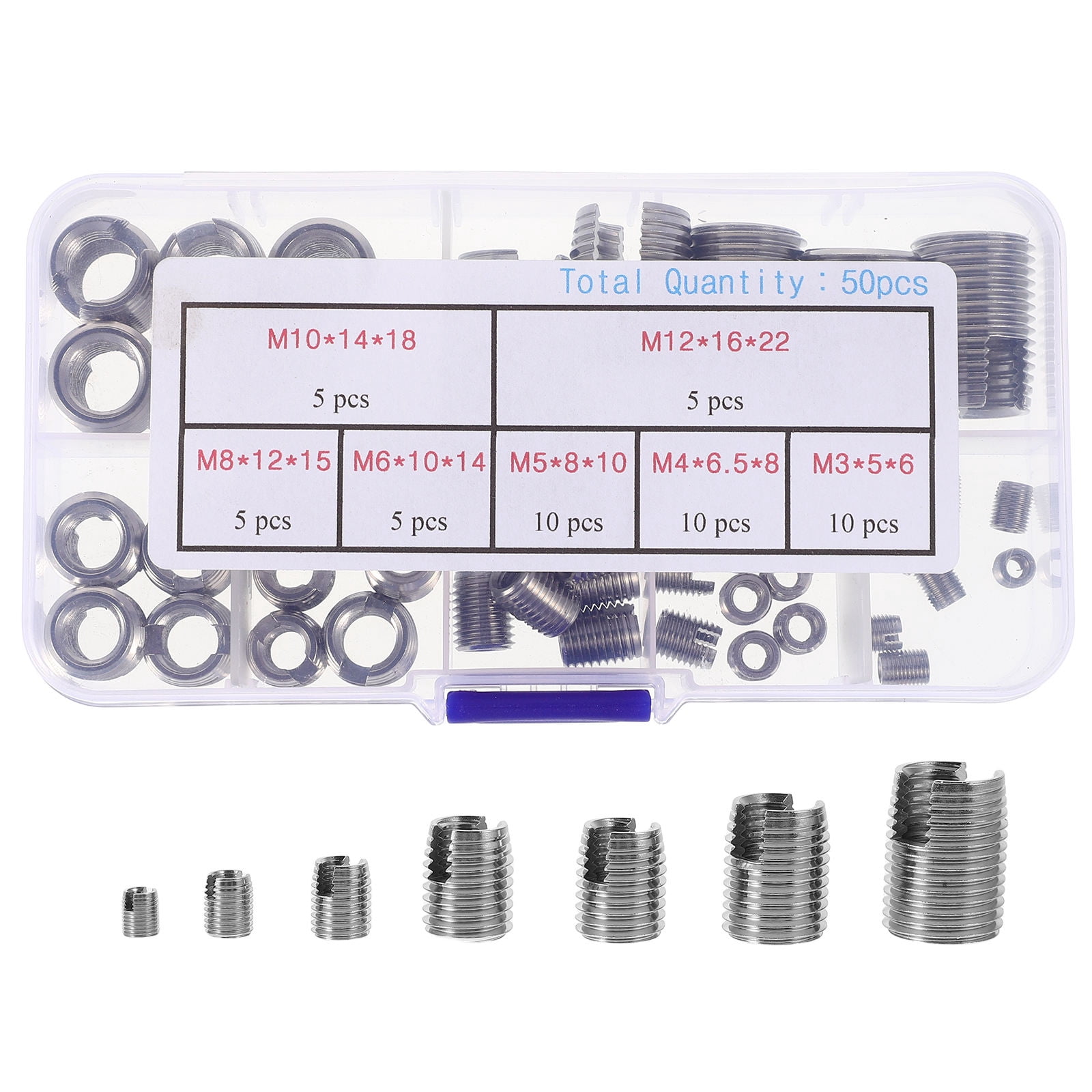 50pcs Self Tapping Thread Repair Set in Silver for Tools with 304 ...