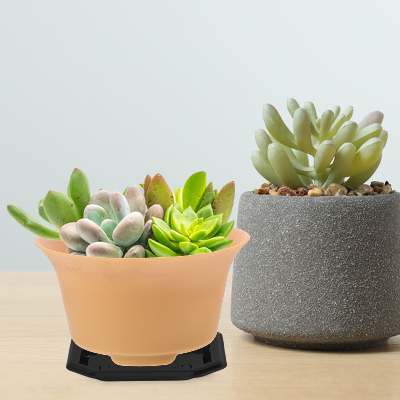 Worgeous 50pcs Square Plant Saucer Mini Plastic Flower Pots Trays Water ...