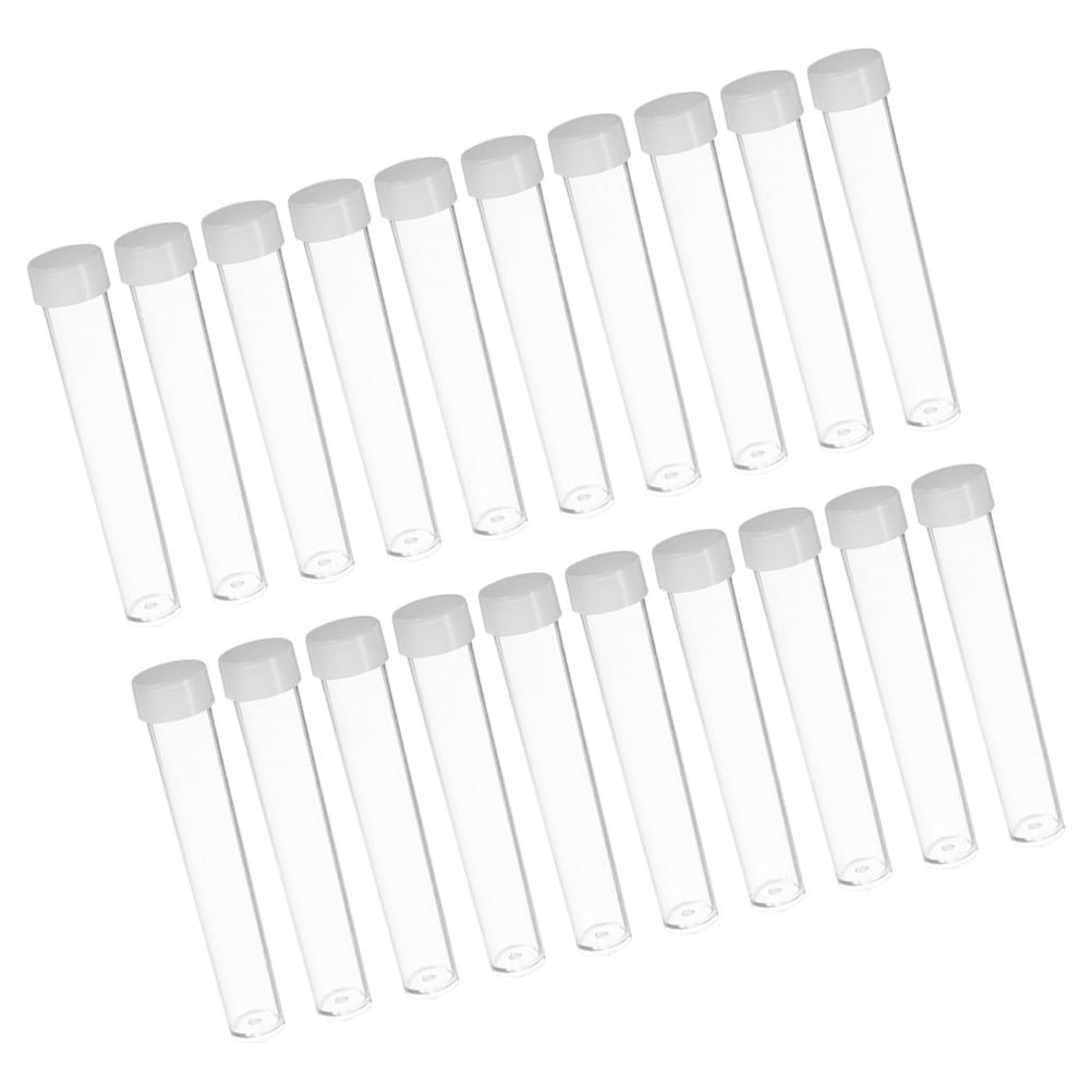 Worgeous 50pcs Transparent Plastic Empty Tubes with Lids Clear Tube ...