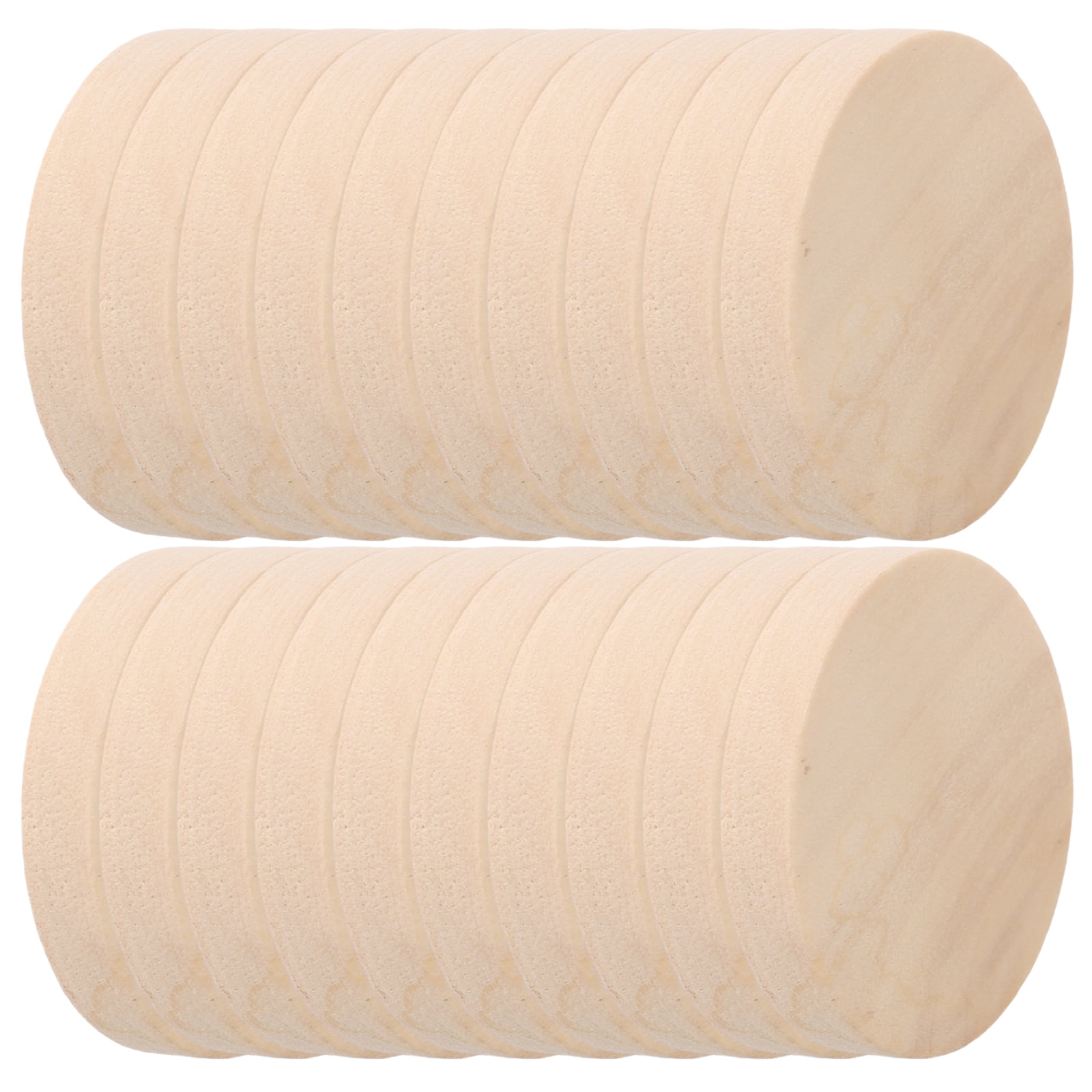Worgeous 50pcs Wood Discs For Craft Wood Coins Unfinished Wood Slices ...