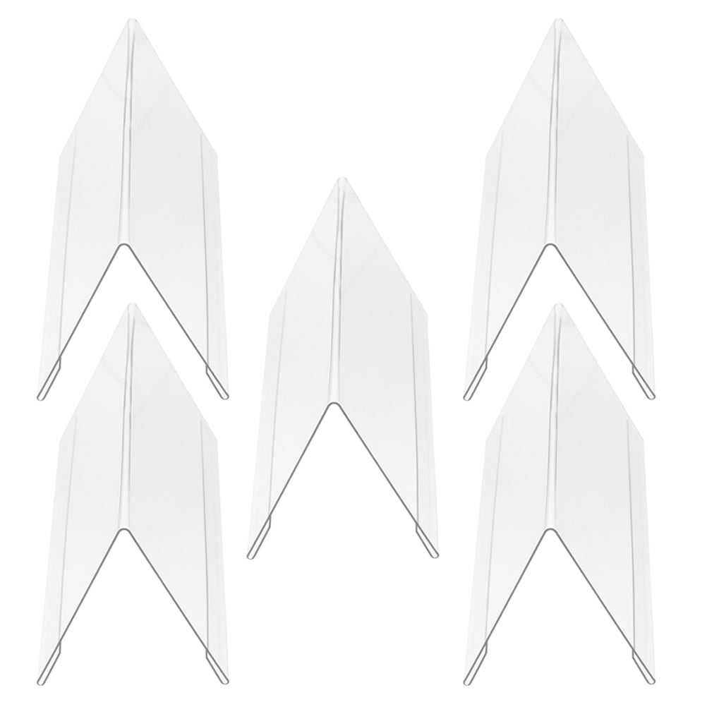 Worgeous Clear Sign Holders Acrylic Transparent 5Pcs 11.8x3.1x3.1in ...