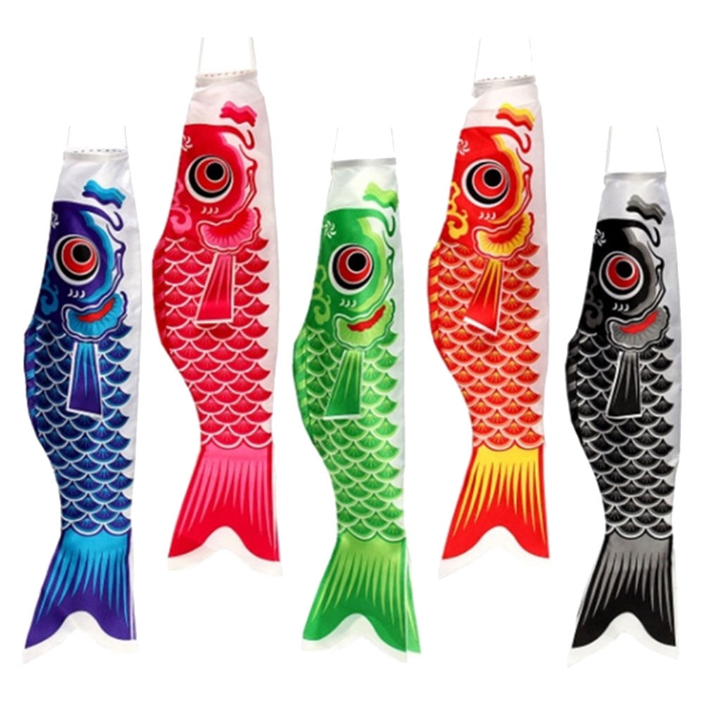 Worgeous 5Pcs Festive Carp Decorative Windsock Flag Creative Garden ...