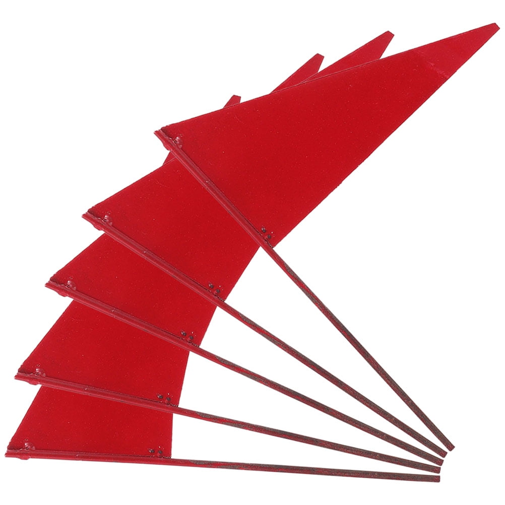 Worgeous 5Pcs Lawn Marking Flags Durable Iron Flags Triangular Flags ...