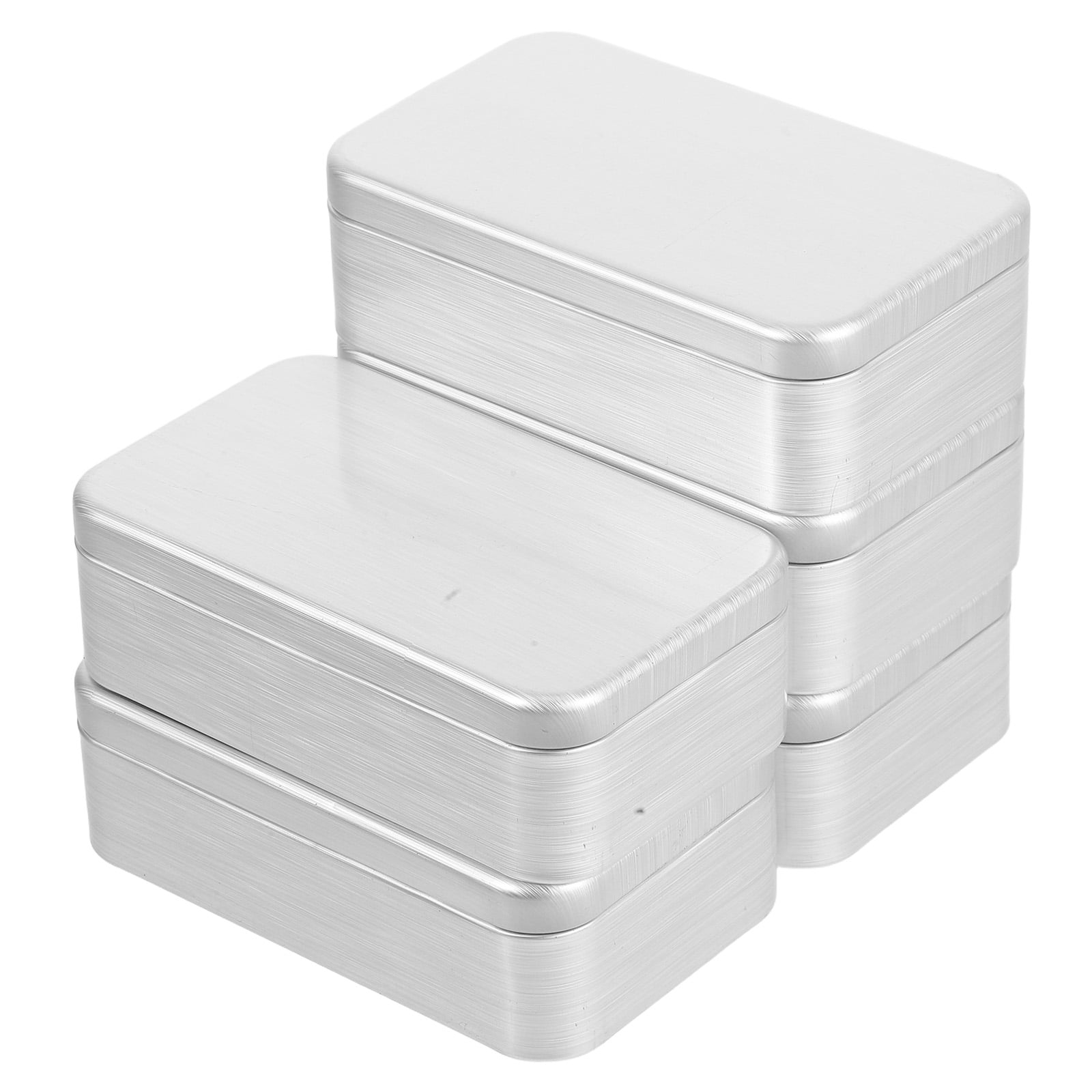 Worgeous 5Pcs Rectangular Empty Tin Box Containers Empty Metal Tins Box ...