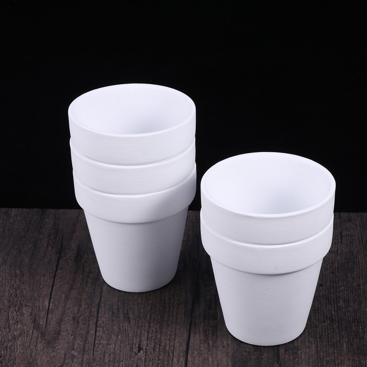 Raindrops Small Ceramic Planter Pots White 5Set Teachers - Walmart.com