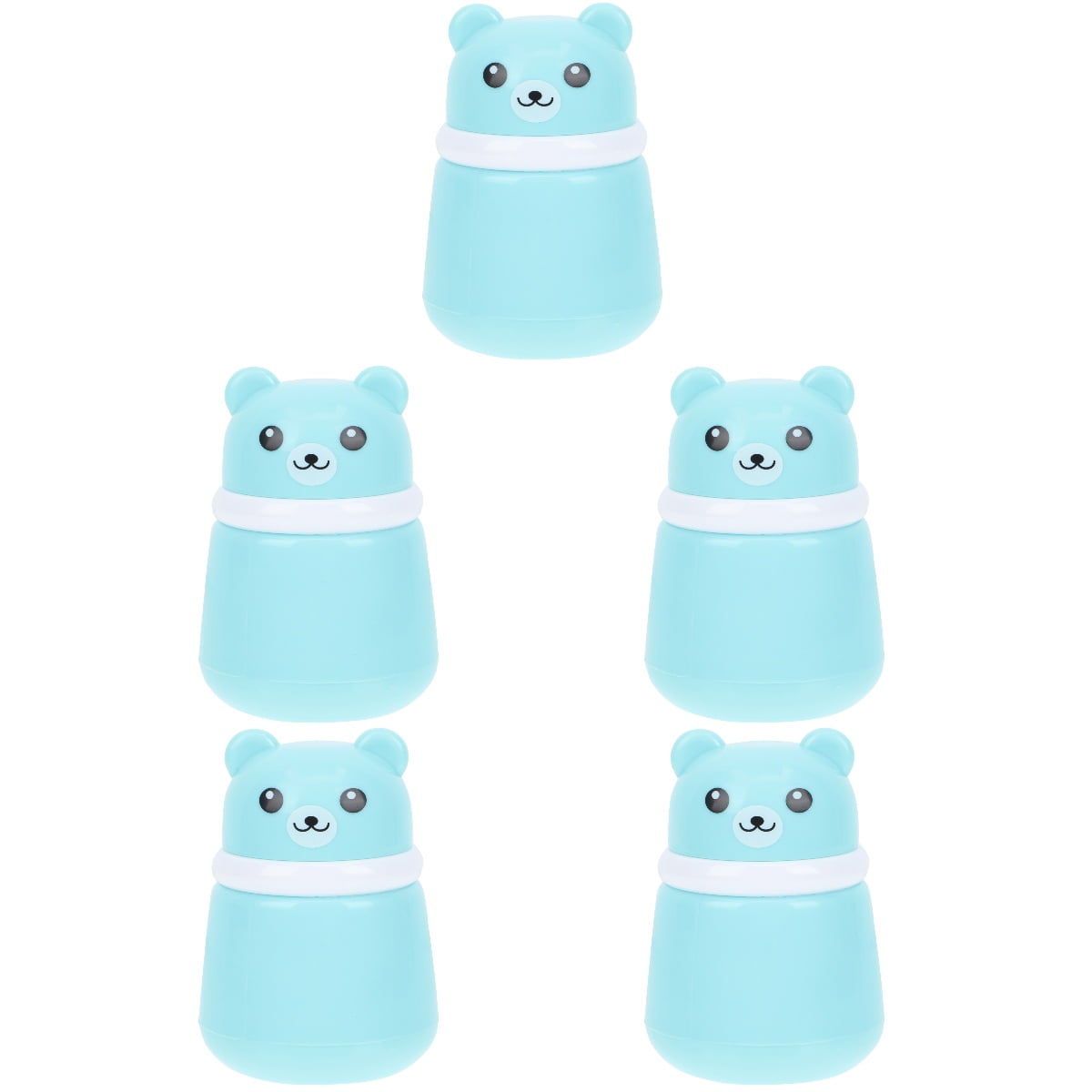 Worgeous 5pcs Baby Powder Bottle Adorable Bear Powder Puff Box Cartoon ...