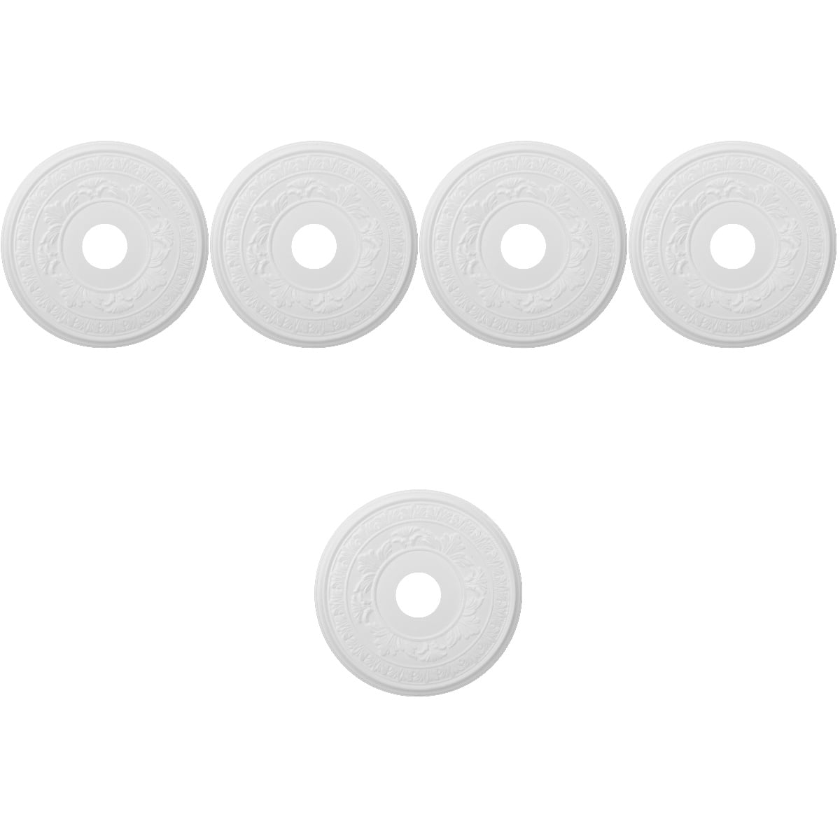 Worgeous 5pcs Ceiling Medallion PU Ceiling Cover Canopy Light Medallion ...