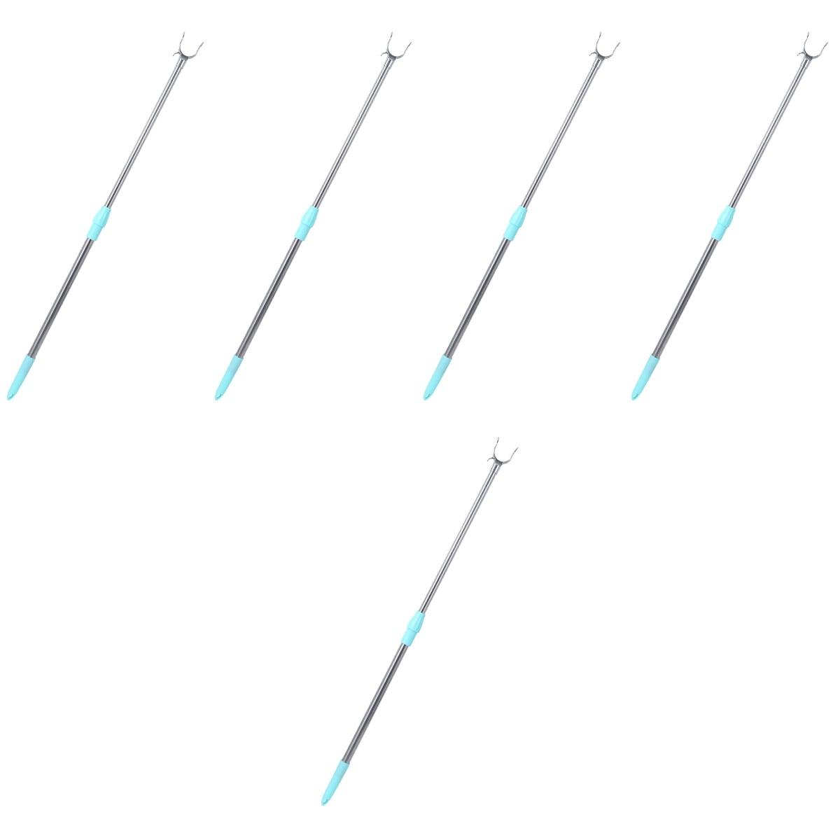 Worgeous 5pcs Clothesline Stick Clothing Hook Clothes Reach Stick ...