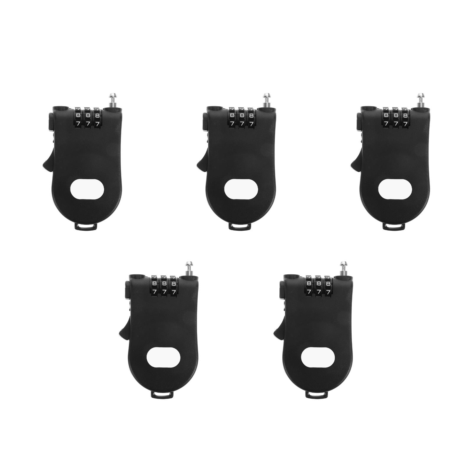 Worgeous 5pcs Combination Lock Digit Retractable Cable Adjustable Lock ...