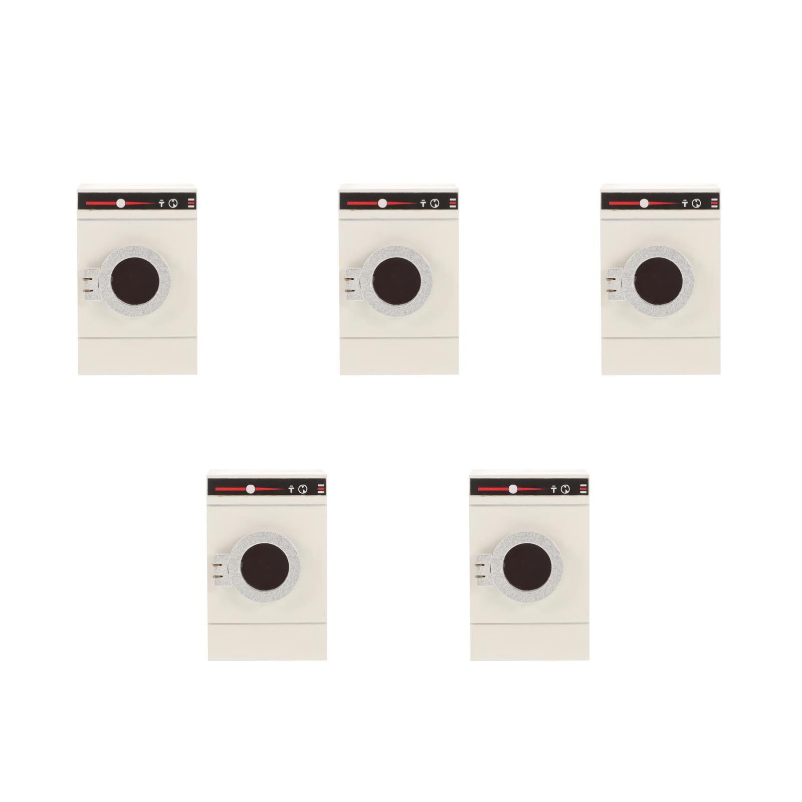 Worgeous 5pcs Dollhouse Miniature Washing Machine 1:12 Scale Realistic ...