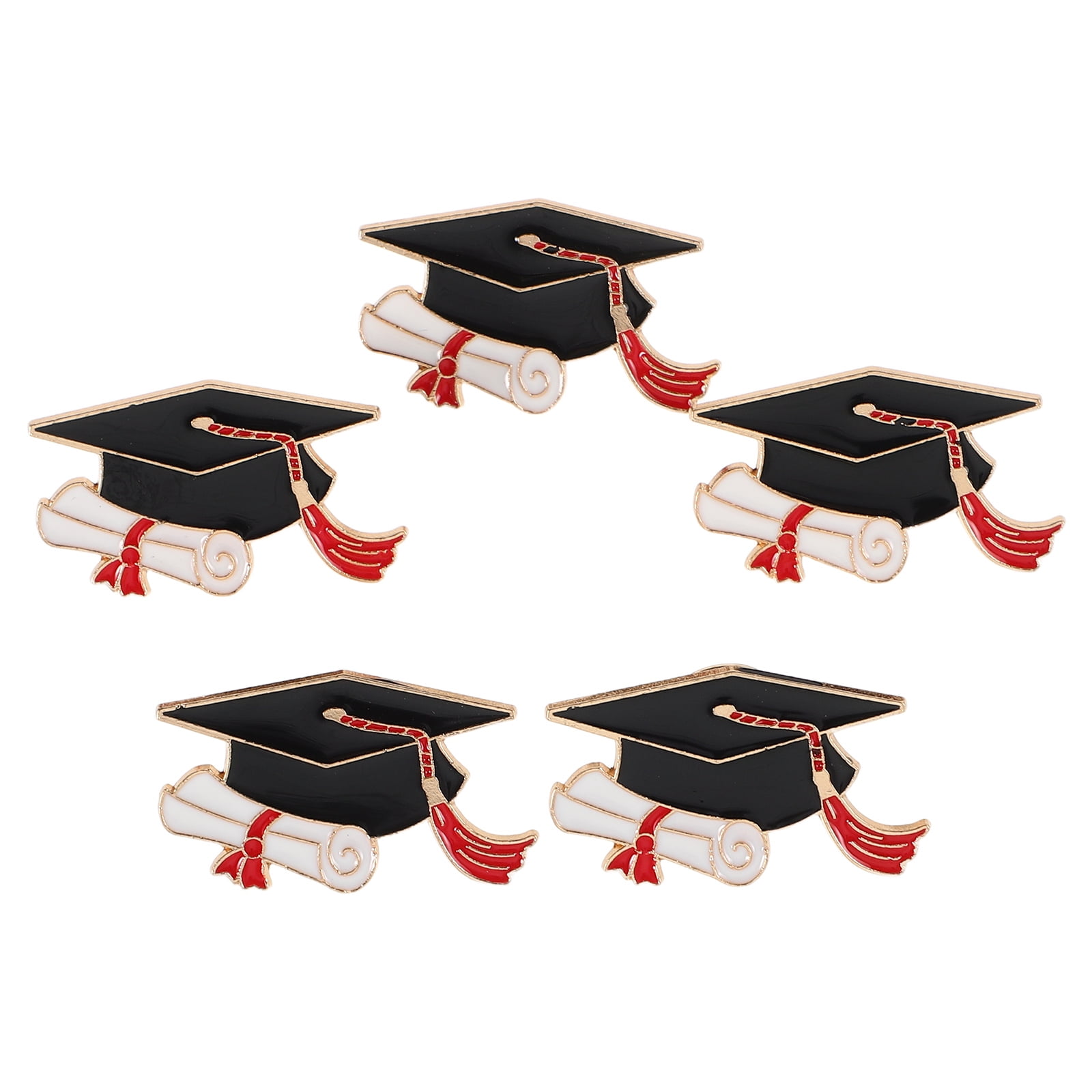 Worgeous 5pcs Elegant Graduation Cap Brooch Metal Badge For Graduation ...