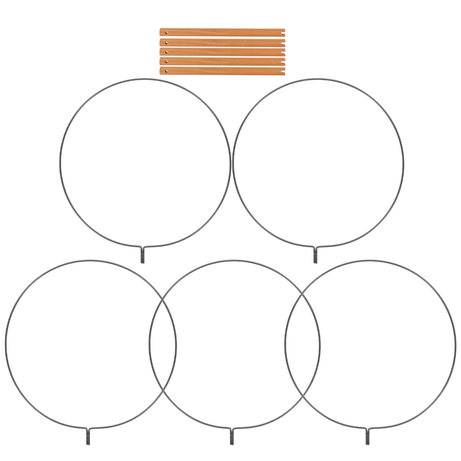 Worgeous 5pcs Fan Making Frame Wooden Fans Sticks Fan Handles Hand Fans ...