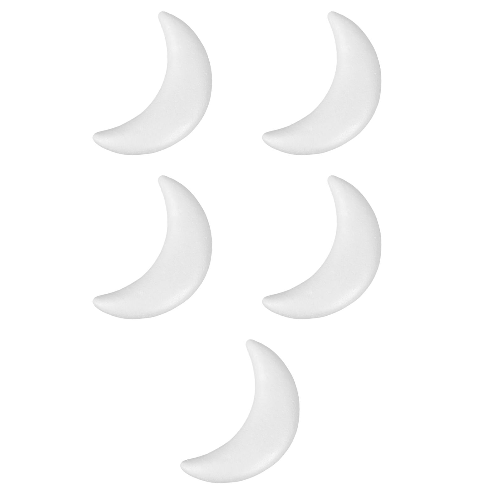 Worgeous 5pcs Foam Moon White Foam Moon Model Polystyrene Foam Ball For ...