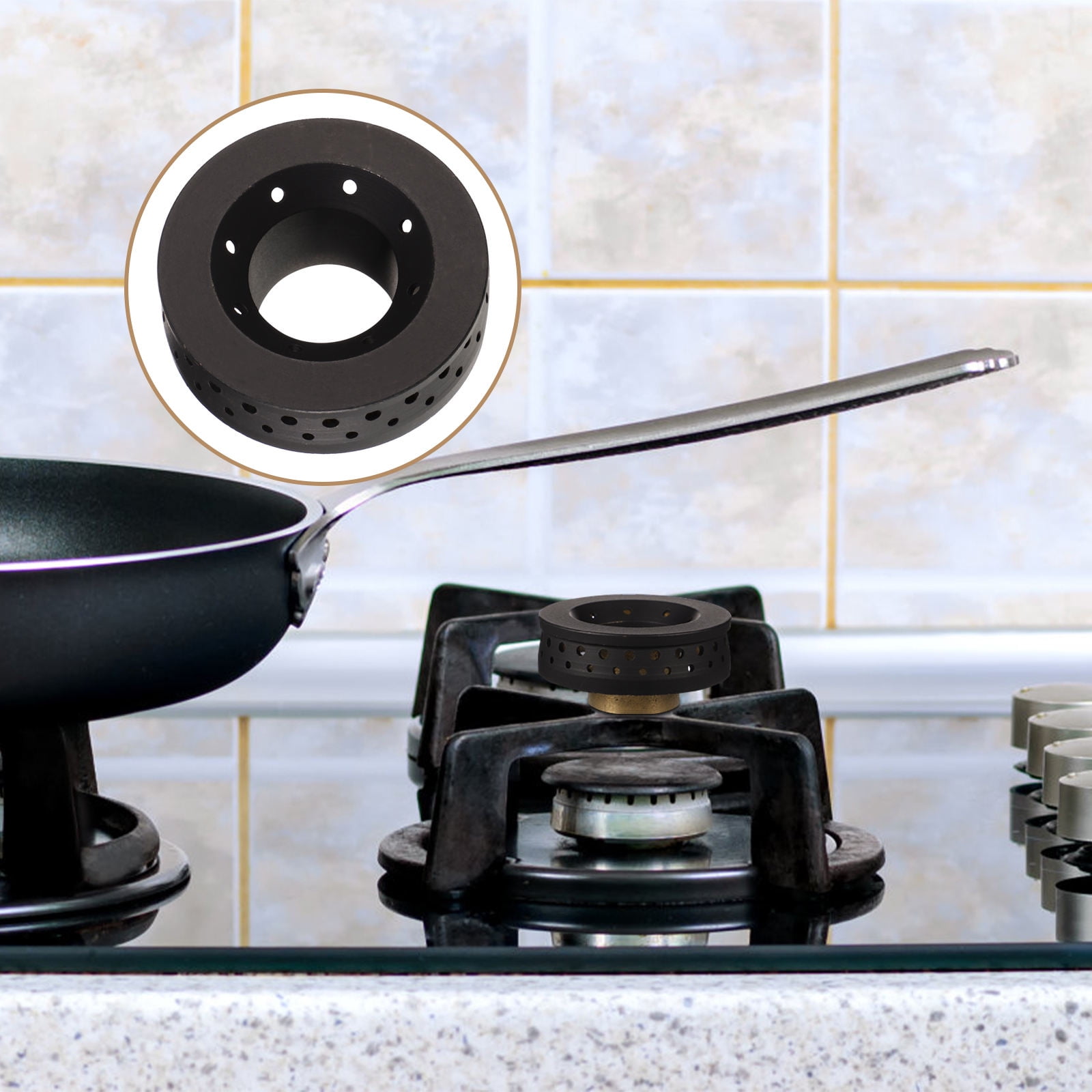 Worgeous Universal Gas Stove Cover for Small Burners with Stable Flame ...