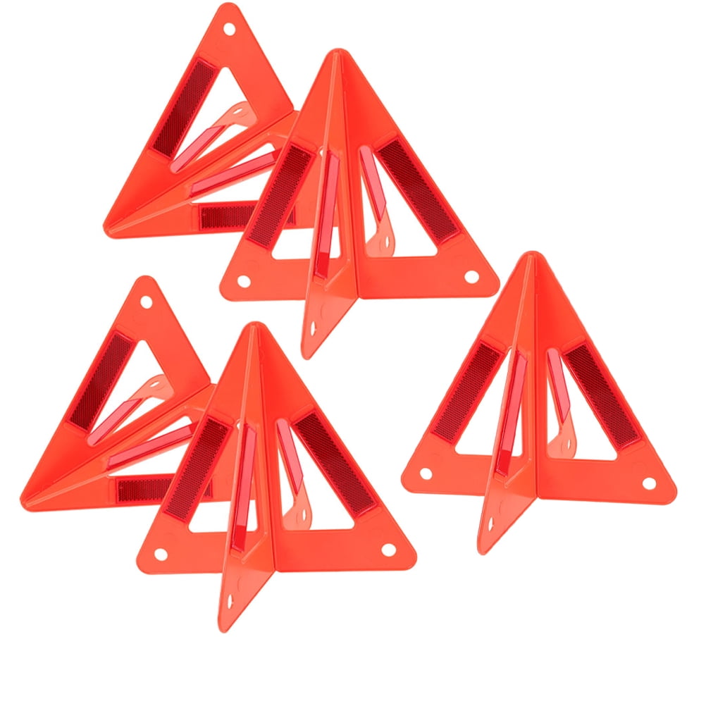 Worgeous 5pcs High Reflective Emergency Triangle Warning Signs For ...