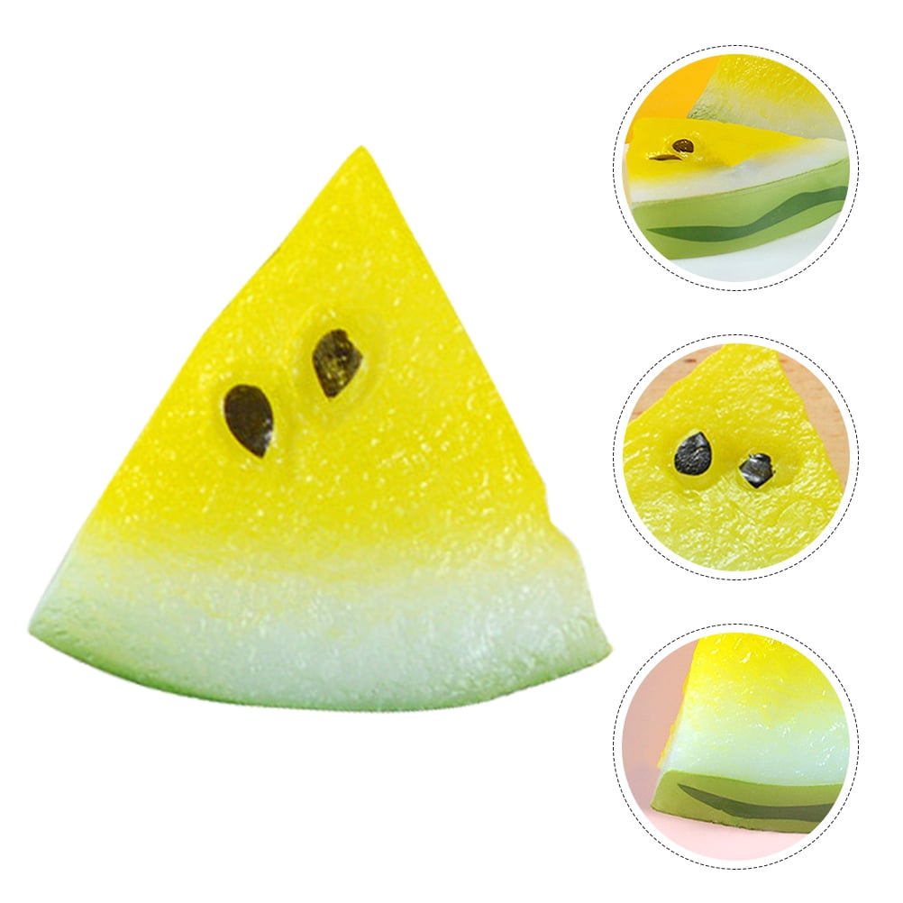 Worgeous 5pcs Mini Watermelon Slice Fake Miniature Fruit Mini Resin ...