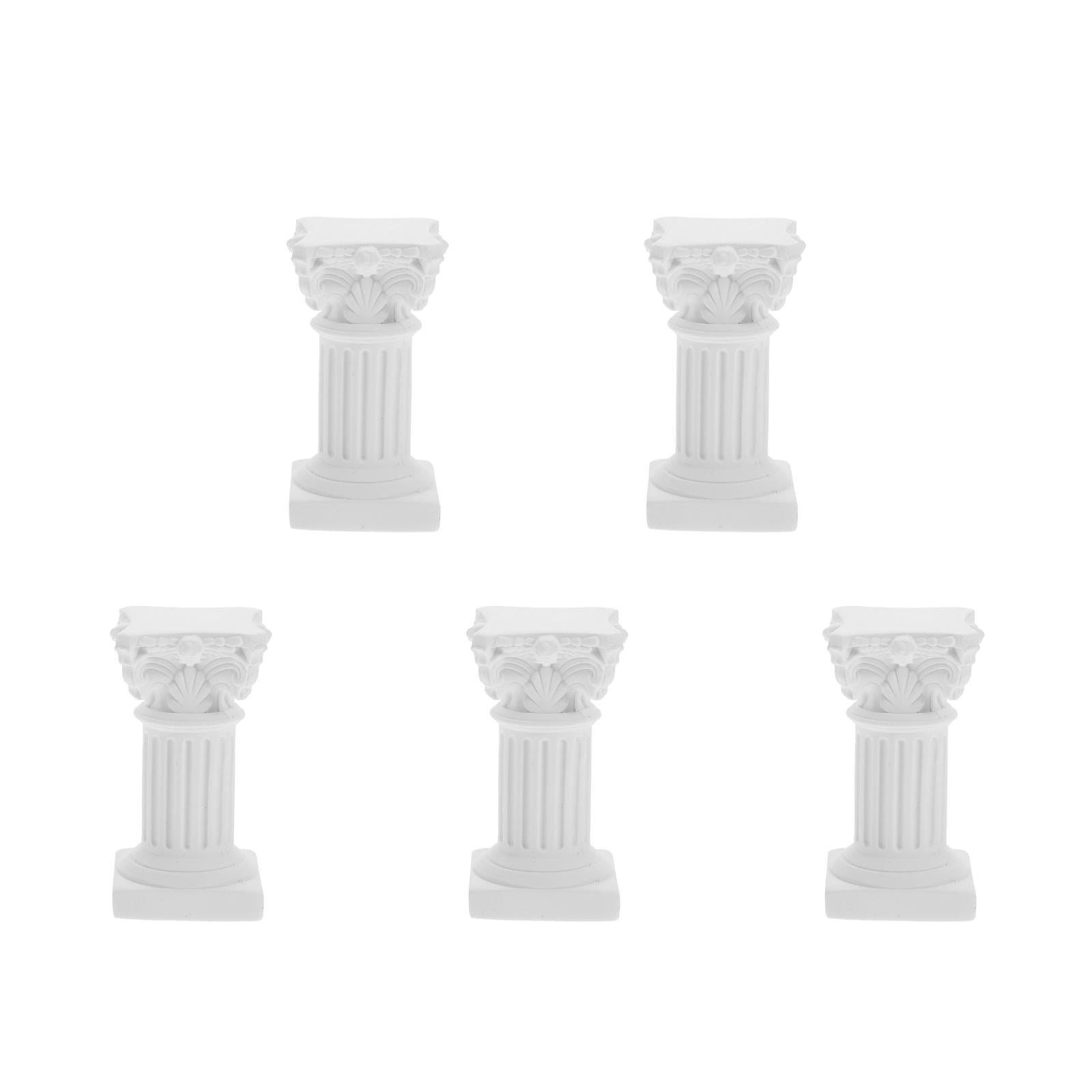 Worgeous 5pcs Miniature Roman Column 6.5CM White Greek Pillar Statue ...