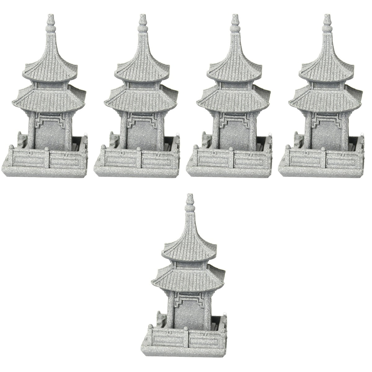 Worgeous 5pcs Pagoda Statue Pavilion Statue Zen Garden Pagoda Decor ...