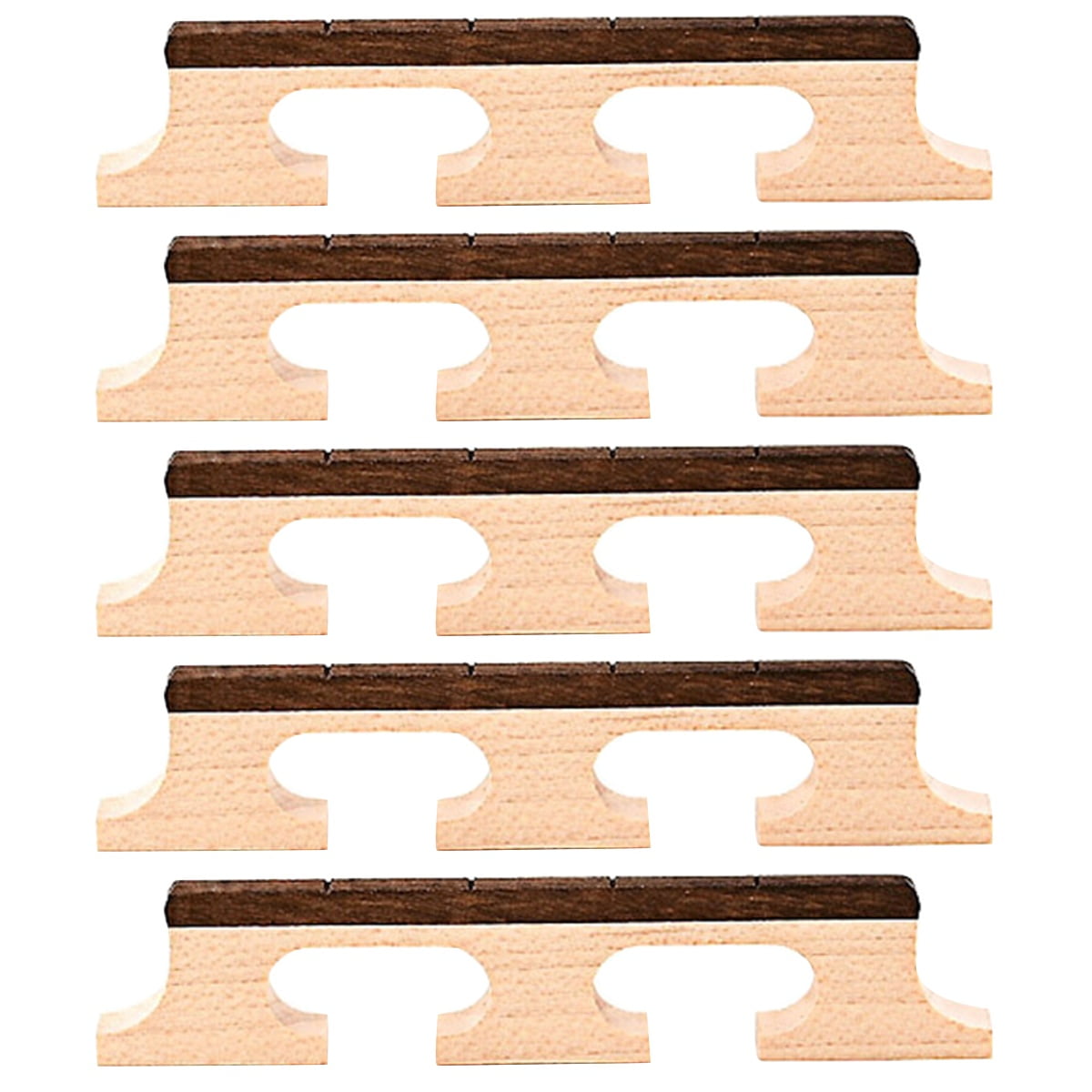 Worgeous 5pcs Professional Banjo Bridge Replacement 3 Feet Wood Banjo ...