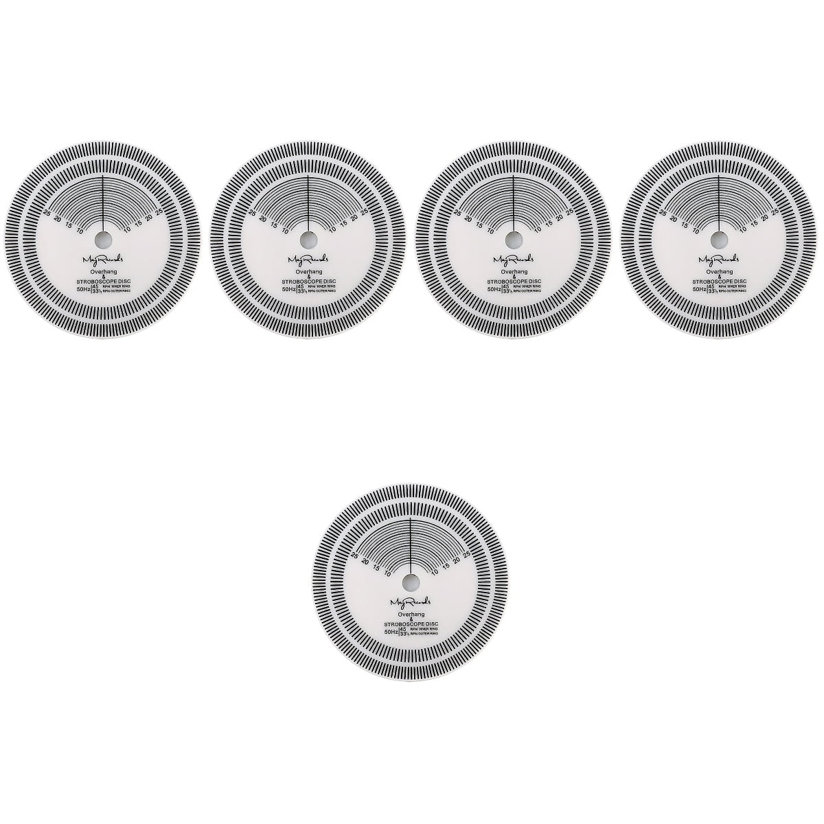 Worgeous 5pcs Professional Vinyl Record Player Speed Detector Rotary ...