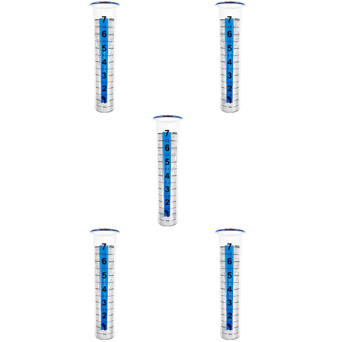 Worgeous 5pcs Rain Gauge with Scale Transparent Rain Gauge Rain ...