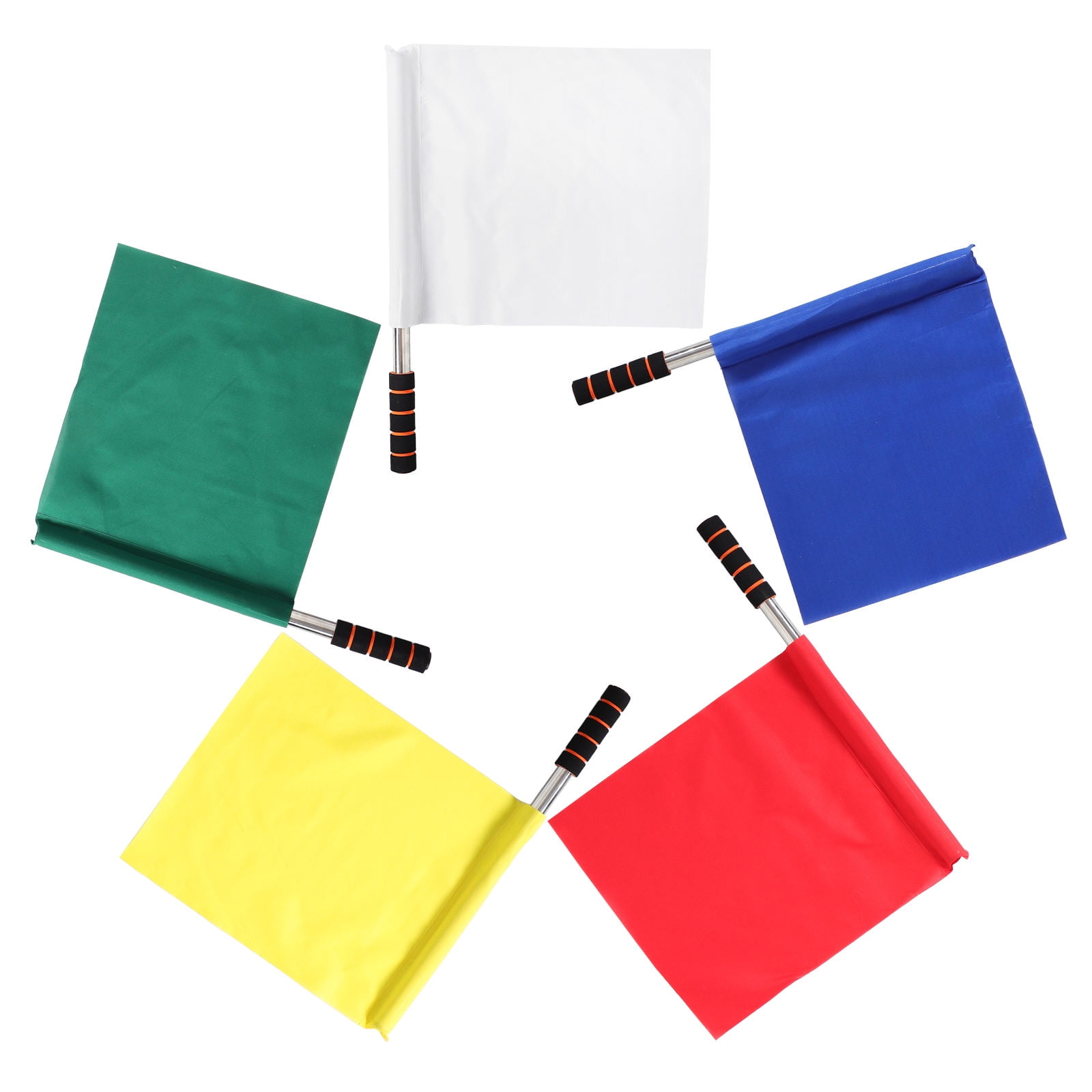 Worgeous Referee Flag Set with Stainless Steel Pole and Polyester Pongee for Sports Events 5 ...