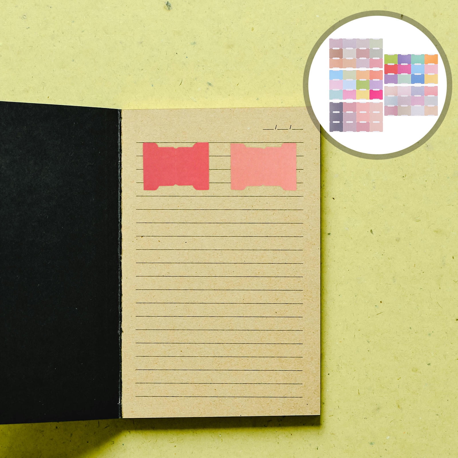 FONDOTIN PVC Index Tabs Assorted Colors - Self-Adhesive Book and ...